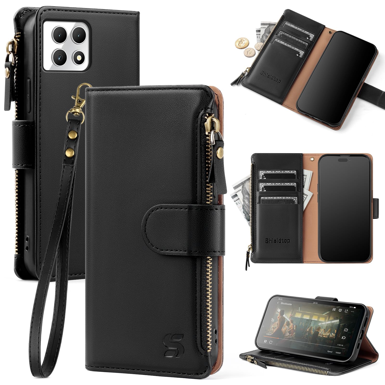 Amazon.com: Shieldtop Compatible with T-Mobile REVVL 7 5G Wallet Case with Card Holder,Women Men ...