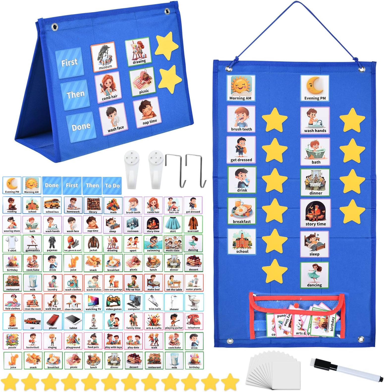 Amazon.com: Kids Visual Schedule for Classroom & Home School - Morning ...
