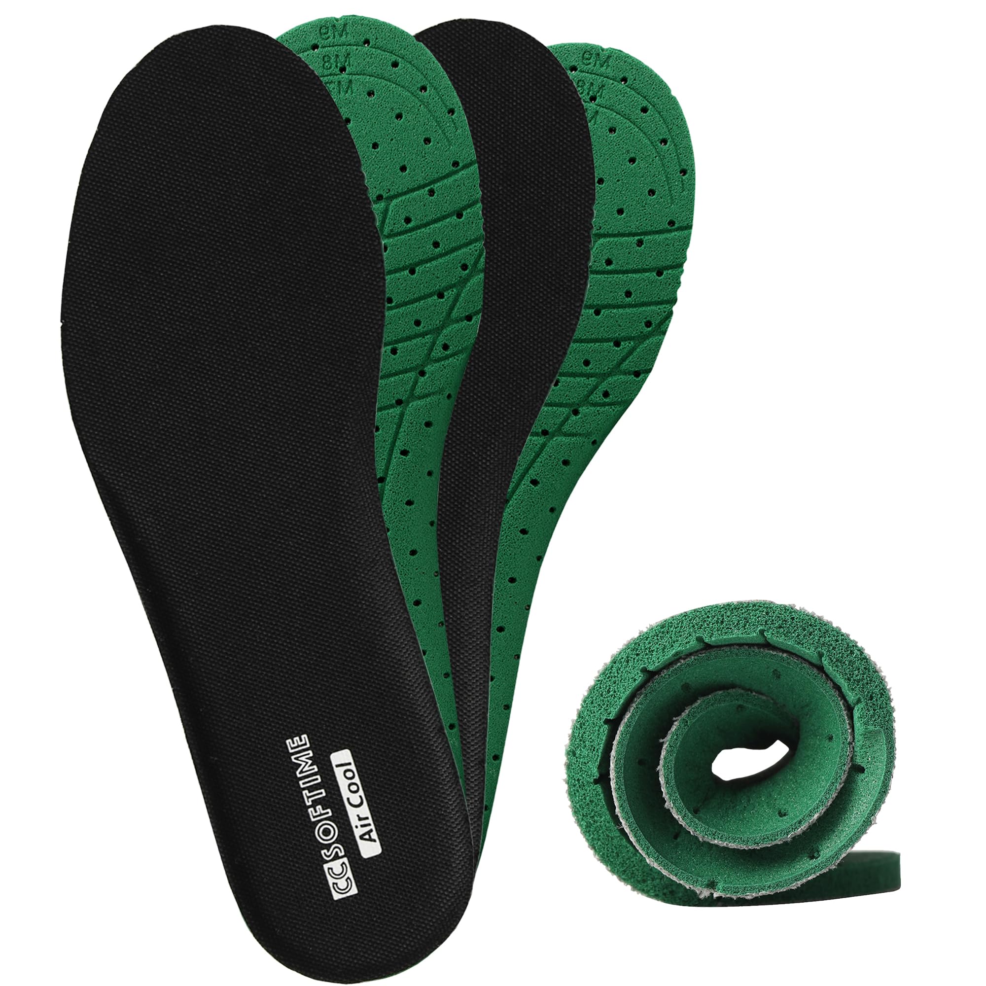 Amazon.com: CCSOFTIME 2 Pairs Insoles for Men and Women Replacement Shoe Inserts for Comfort ...