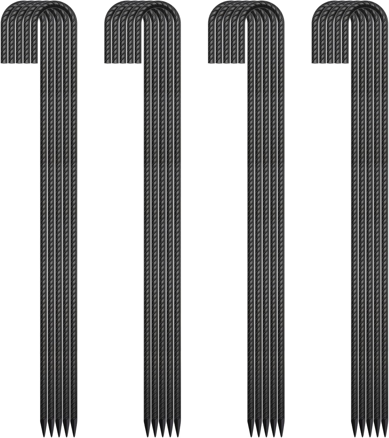 Amazon.com : AAGUT 20 Pack Rebar Stakes J Hook 36 inch Heavy Duty ...