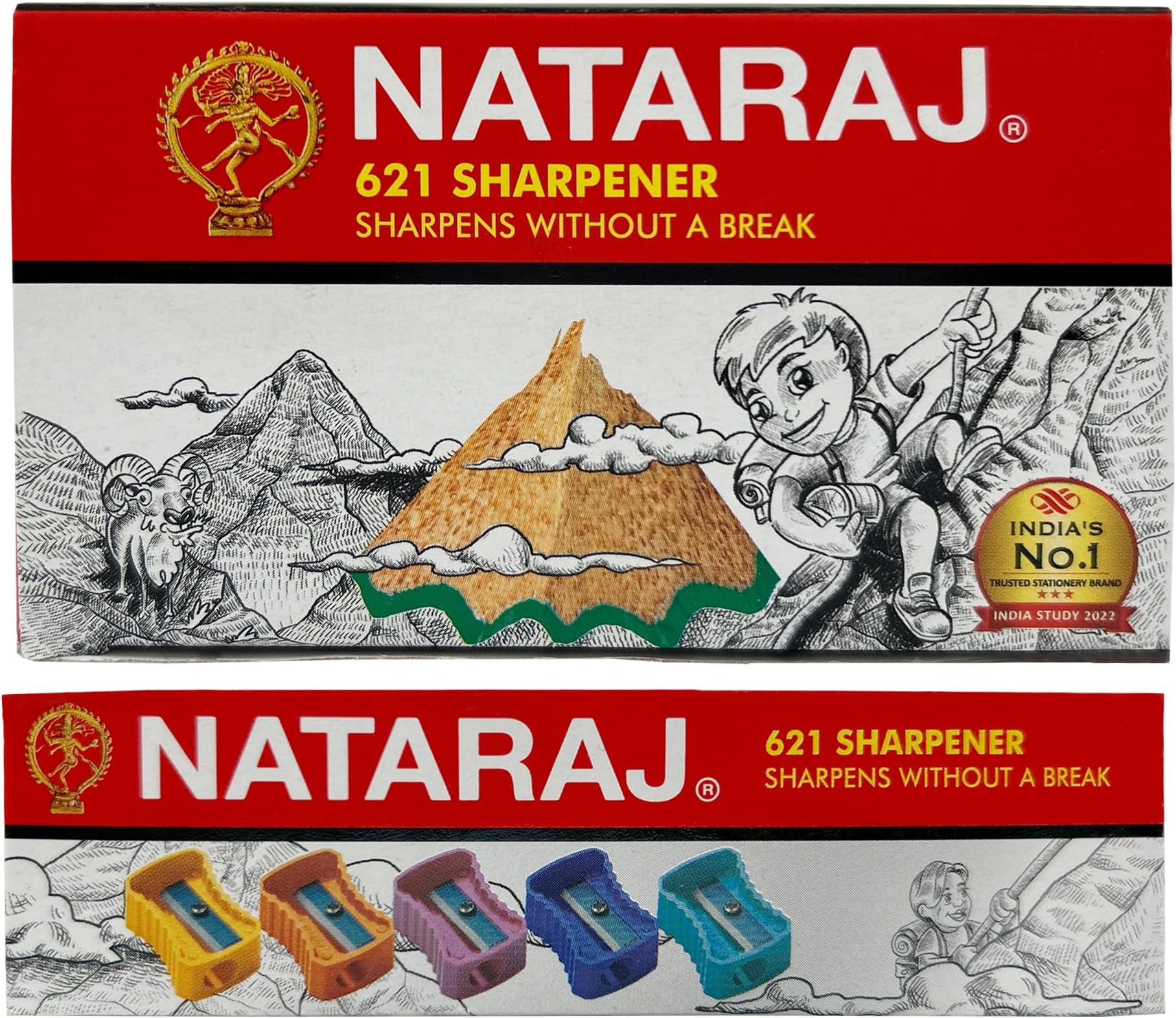 Amazon.com: Nataraj 621 Pencil Sharpener (Pack of 20 - 5 Color) Home ...