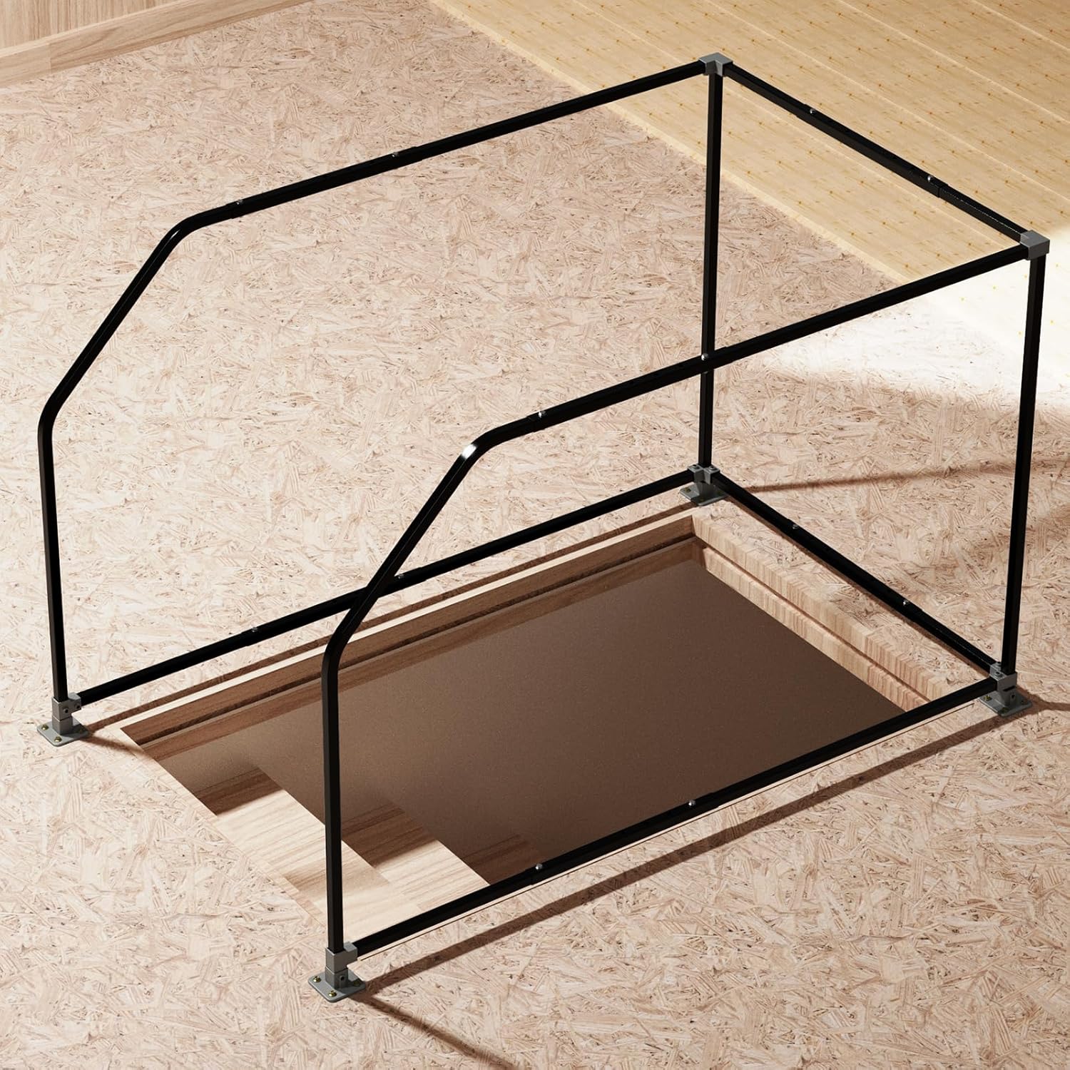 FETUSI Lift Attic Ladder Safety Railing, Adjustable Loft Handrail ...