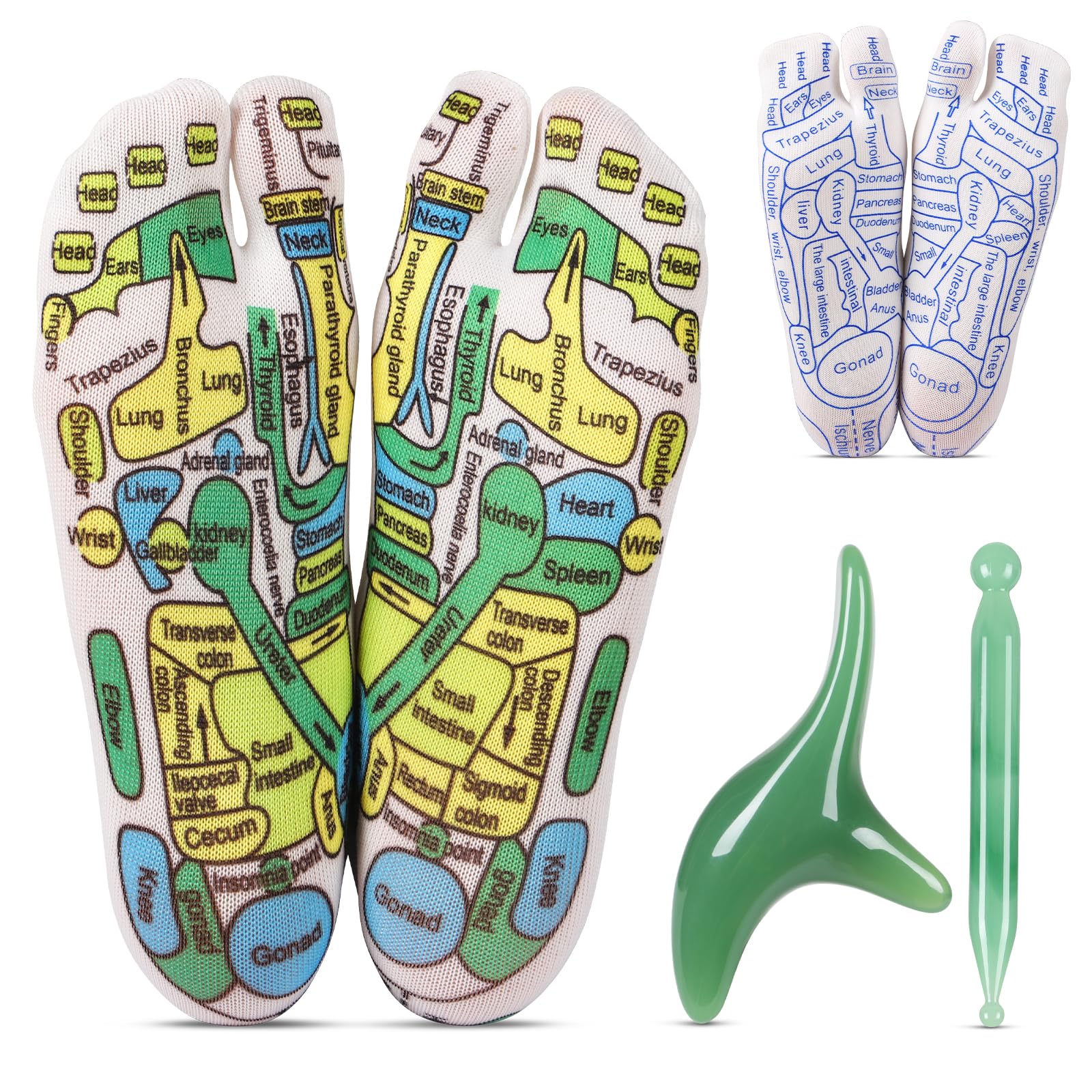 Amazon.com: Worive Reflexology Socks Set with Tools, 2 Pairs Chiro ...