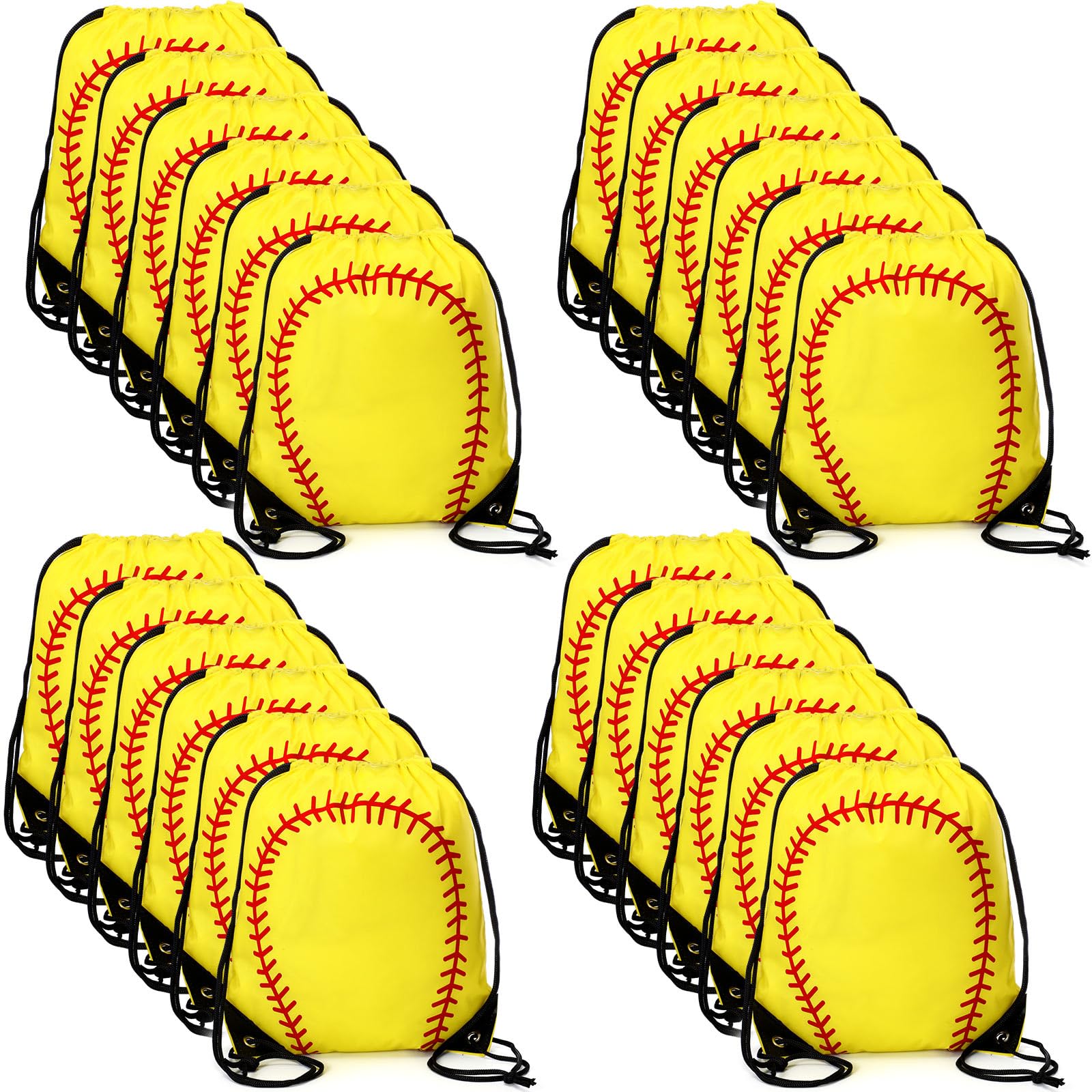 Amazon.com: Sadnyy 24 Pcs Baseball Drawstring Bags Softball Goodie Bags ...