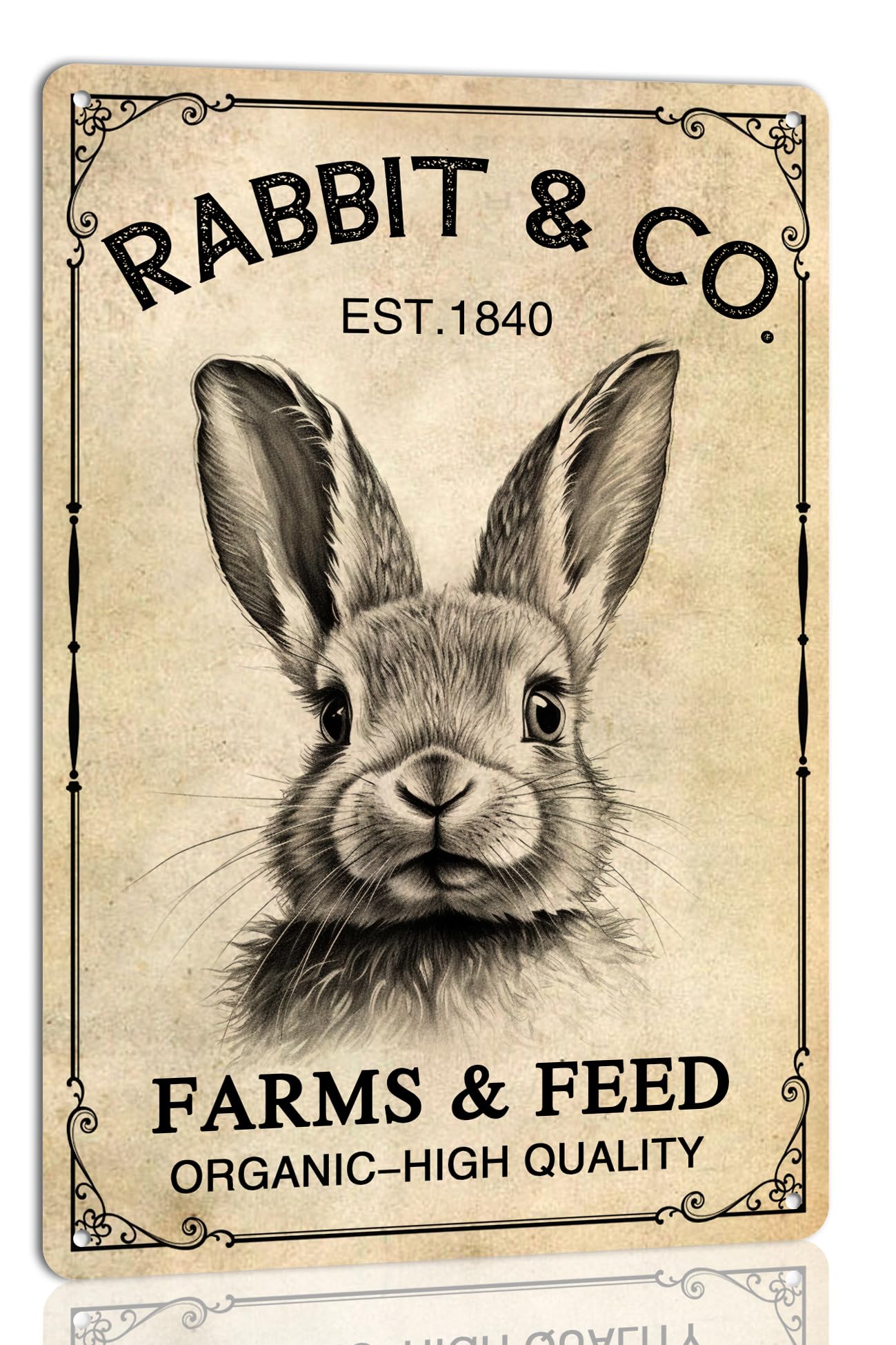 Amazon.com: Generic Rabbit & Co Farms & Feed Easter Metal Tin Signs ...