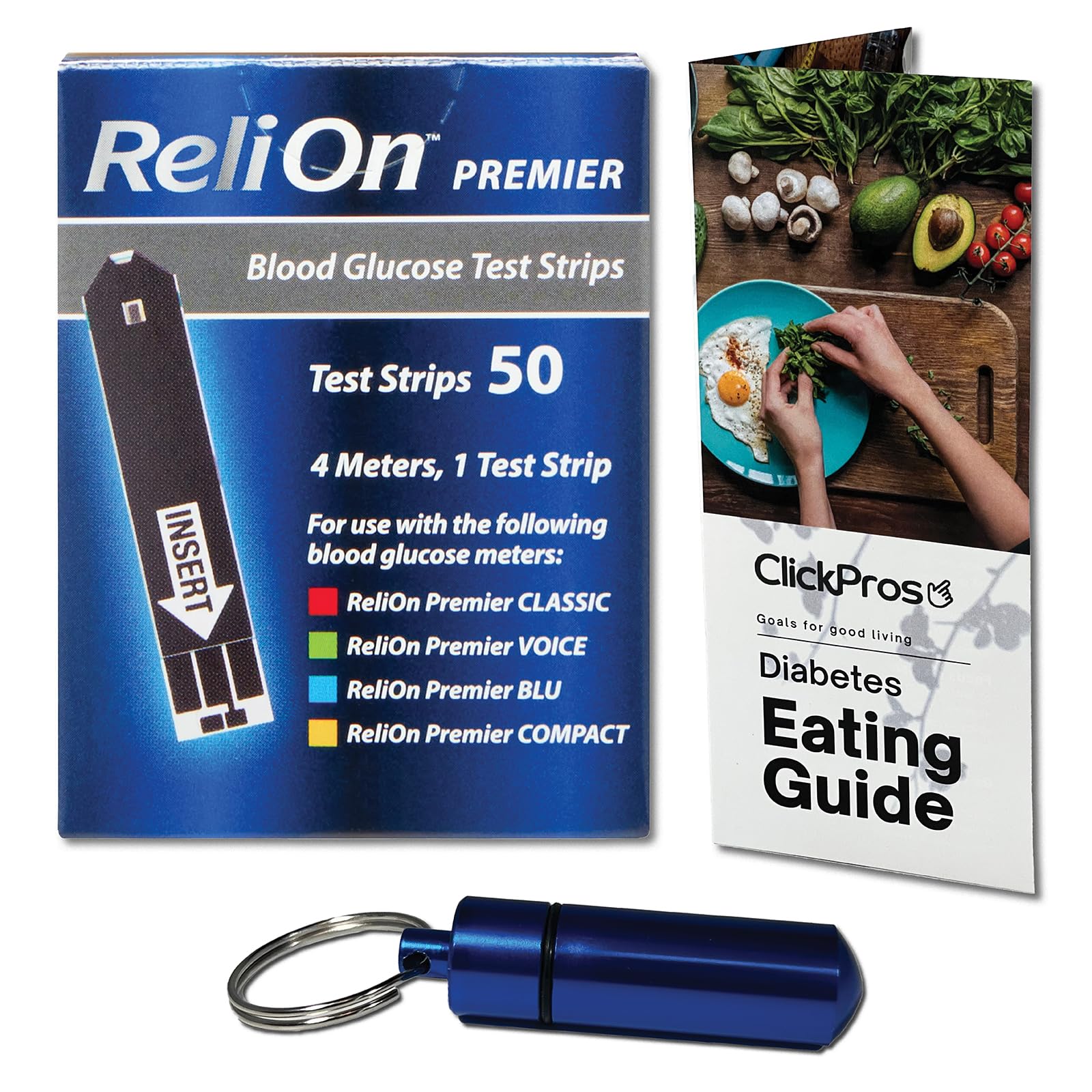 Snapklik.com : ReliOn Reli On Premier Blood Glucose Test Strips, 50 Ct ...