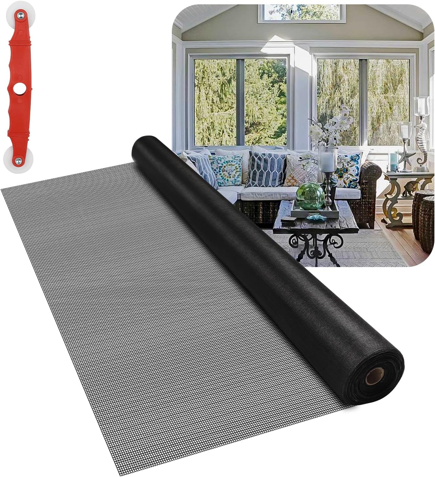 M-D Building Products 14119 48 in. x 25 ft. Silvergray Fiberglass ...