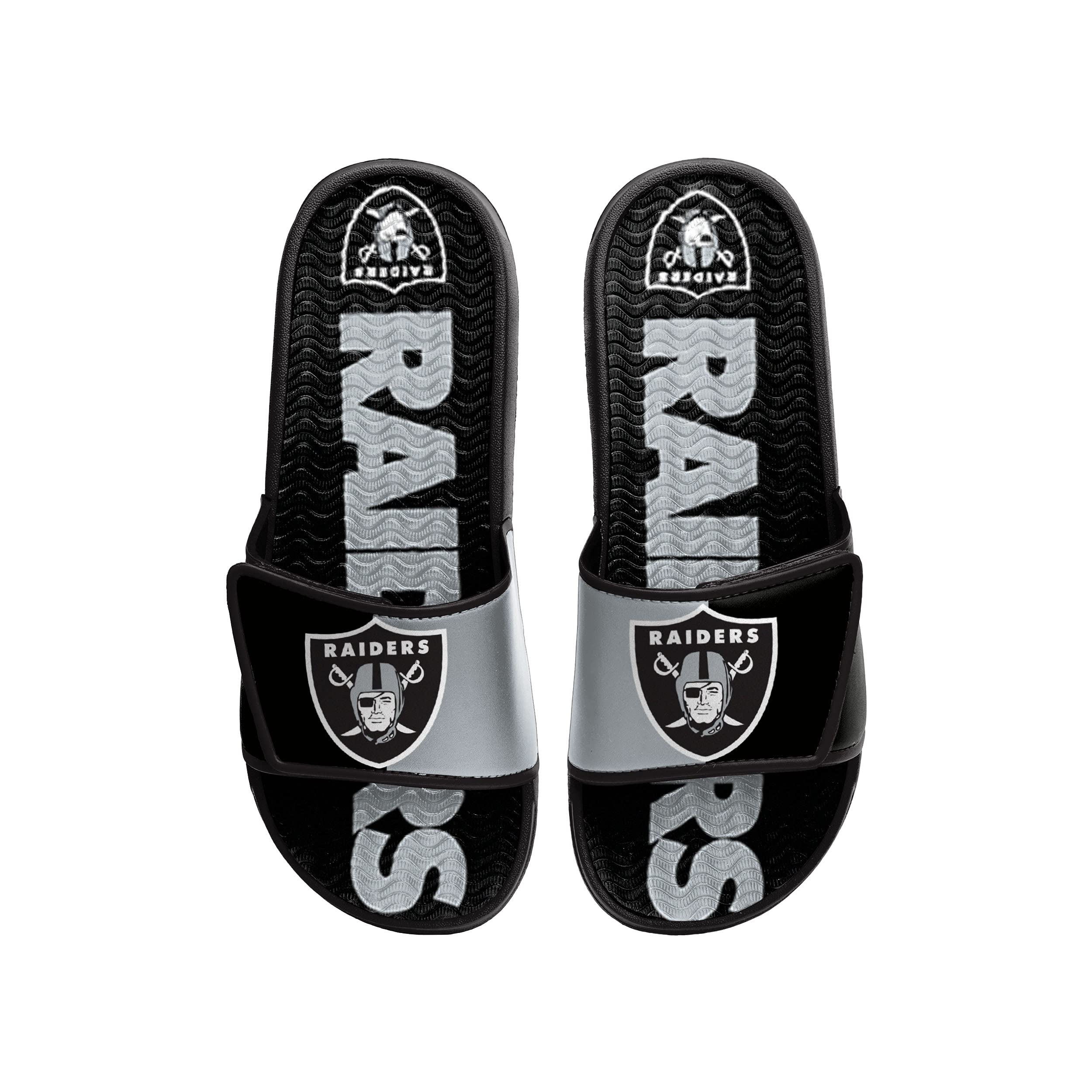 FOCO Men's NFL Team Logo Sport Shower Foam Slide Flip Flop Sandals