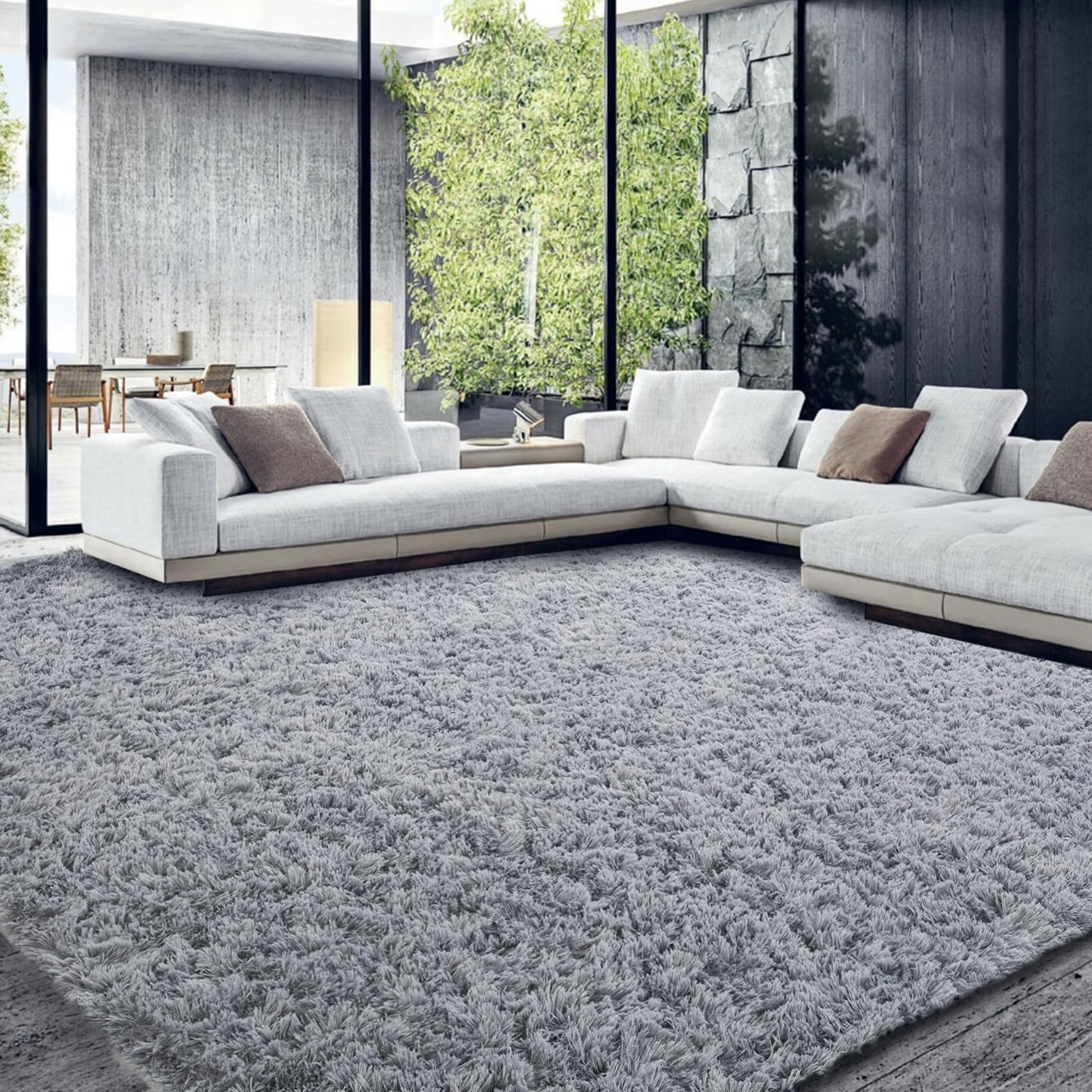 Amazon.com: HOMBYS Shaggy Area Rug 12x15 Feet, Ultra Fuzzy Large Plush ...