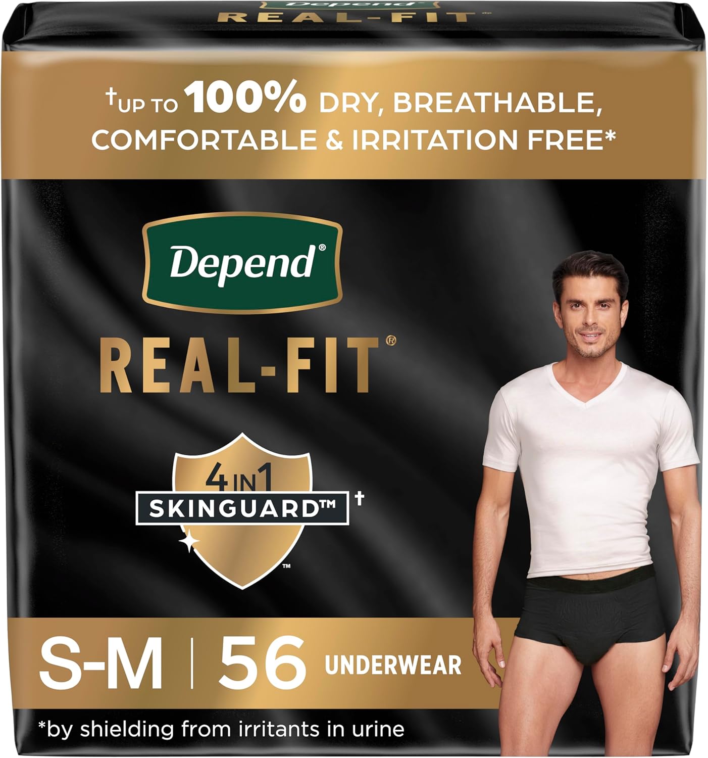 Depend Real Fit Adult Incontinence Underwear for Men, Maximum ...