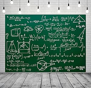 Amazon.com : Loccor 15x10ft Fabric Math Classroom Blackboard Backdrop ...
