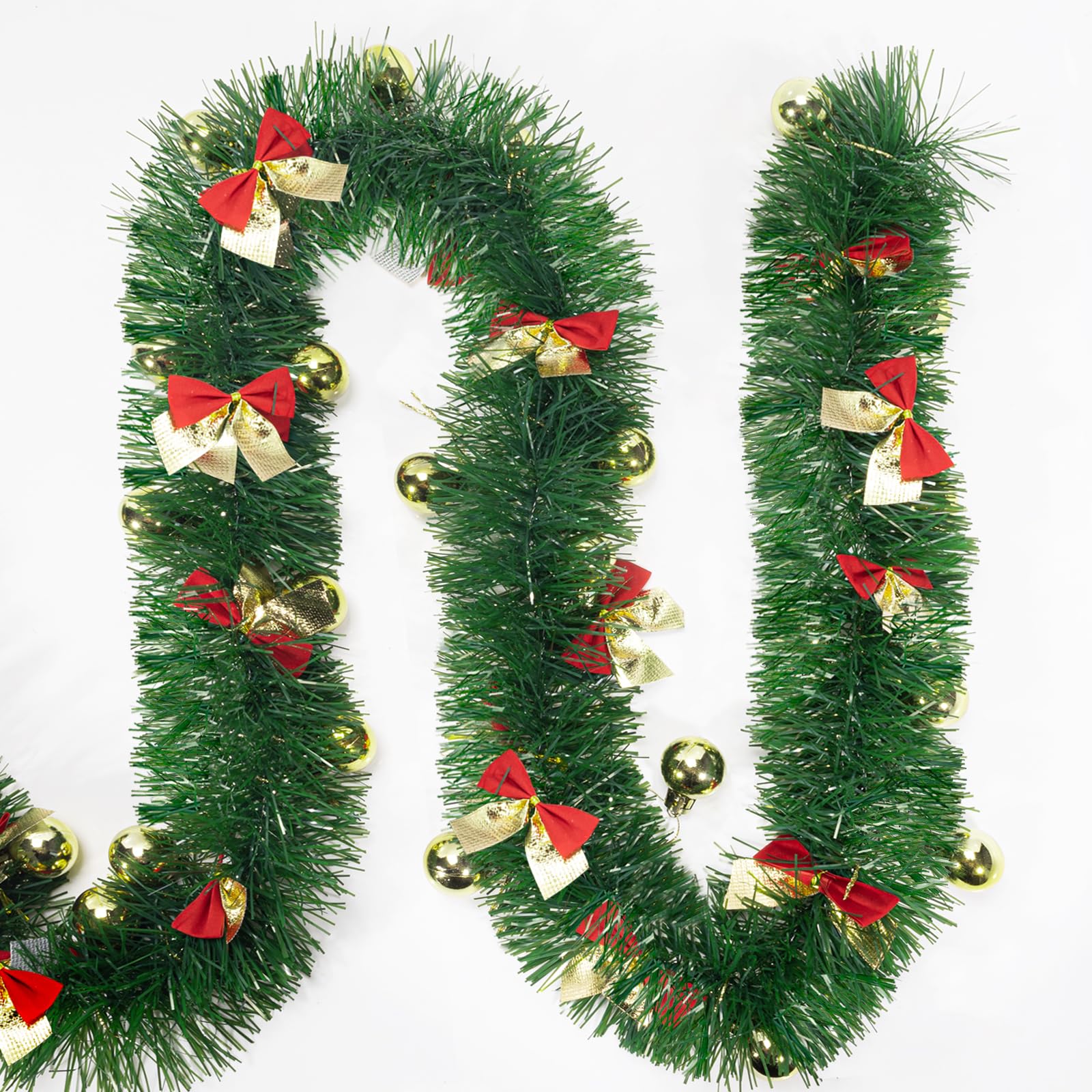 Ghirlanda Natalizia, 10 Metri Festoni Natalizi Con Natalizie Palline ...