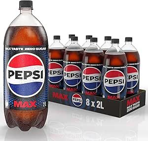 Pepsi Max Zero Sugar Cola Soft Drink, 8 x 2L : Amazon.com.au