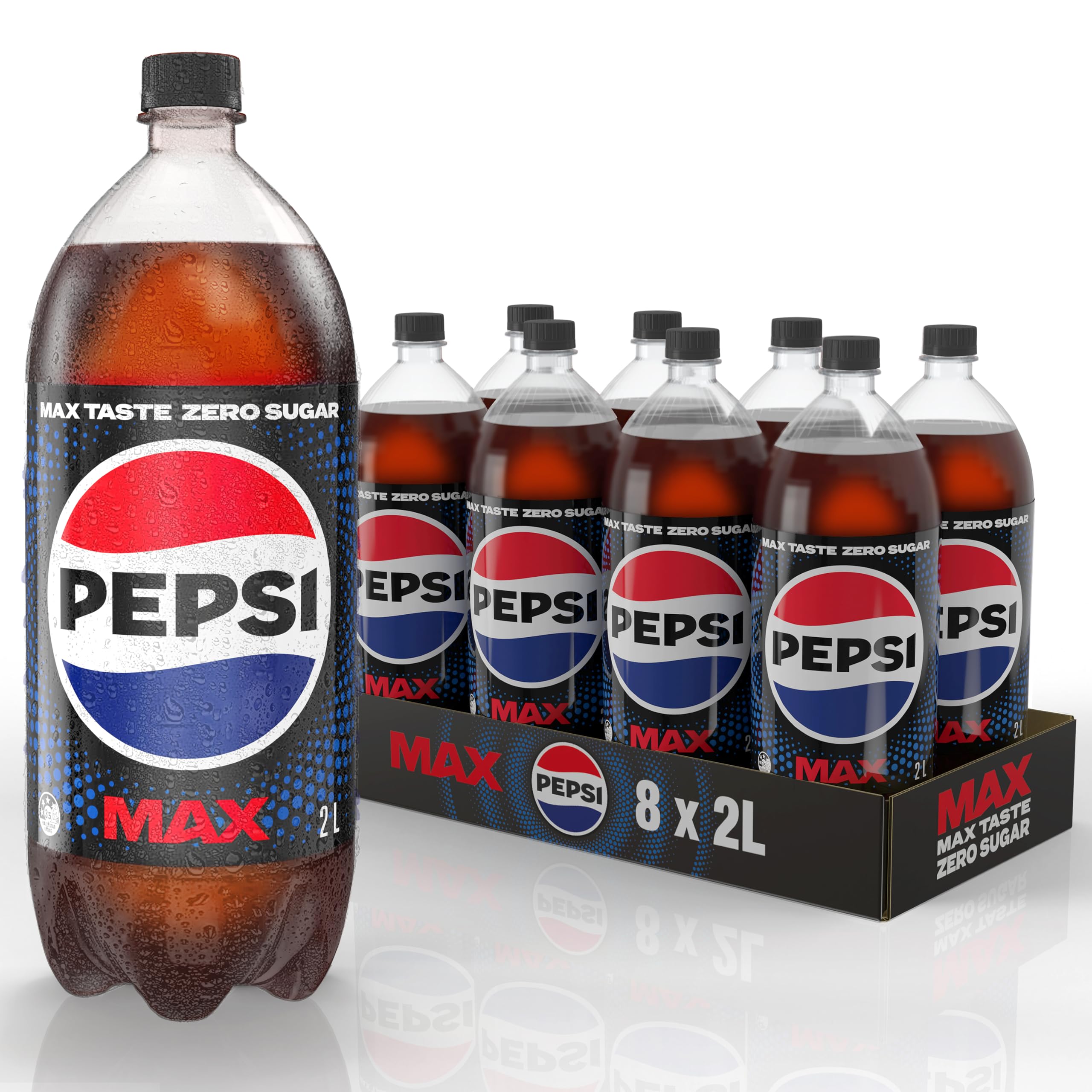 Pepsi Max Zero Sugar Cola Soft Drink, 8 x 2L : Amazon.com.au