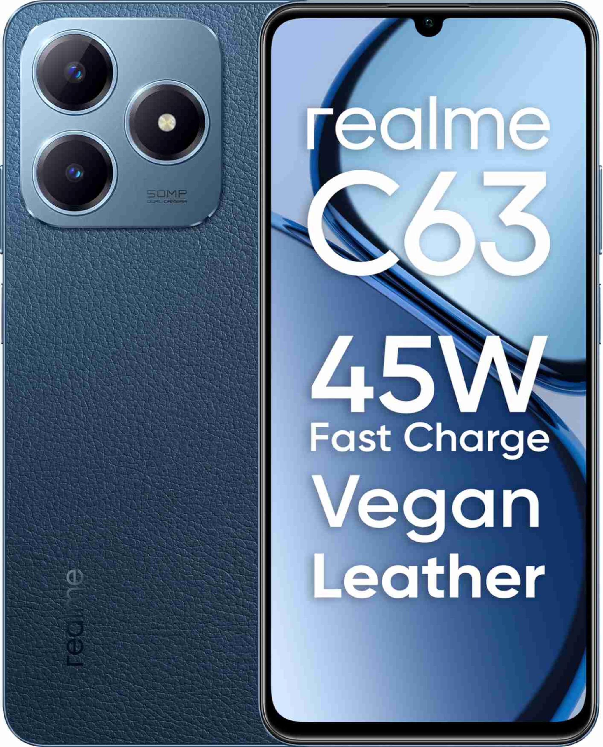 realme C63 4G (Leather Blue,4 GB RAM, 64GB Storage) Up to 8GB Dynamic ...