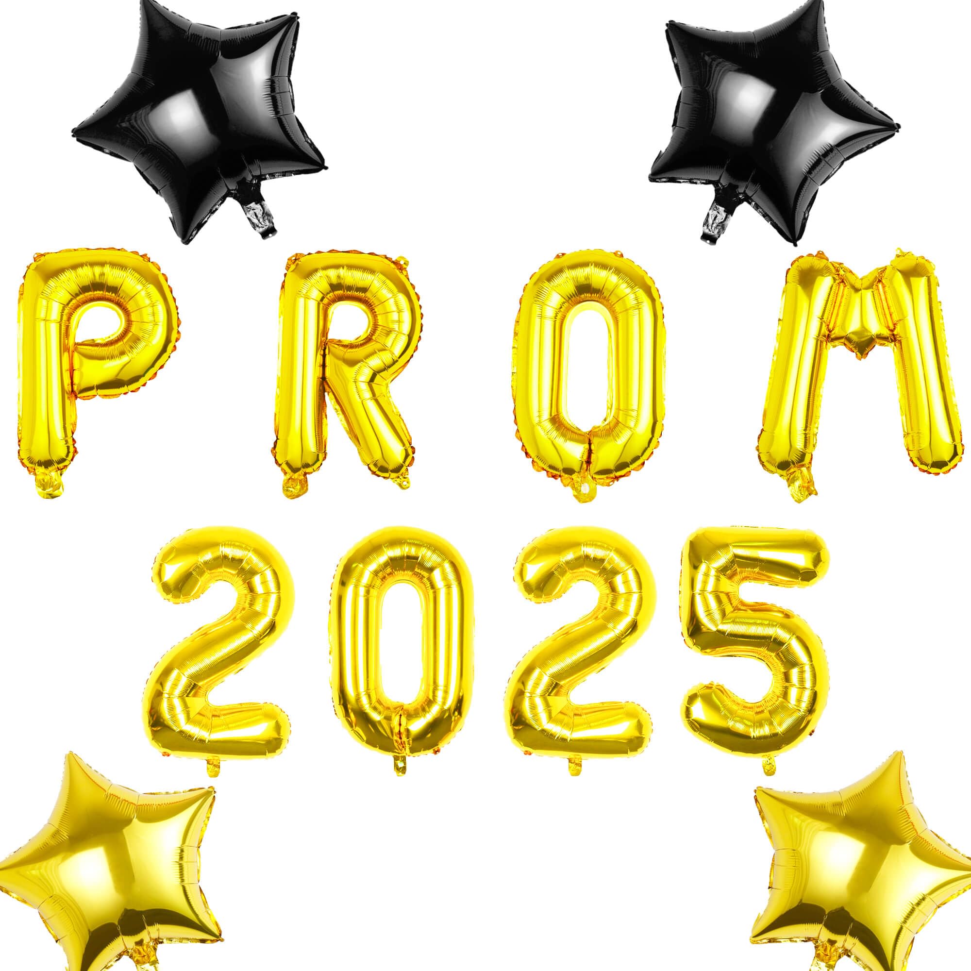 Amazon.com: Pargleev Prom 2025 Balloons with Star Hanging Foil Balloons ...