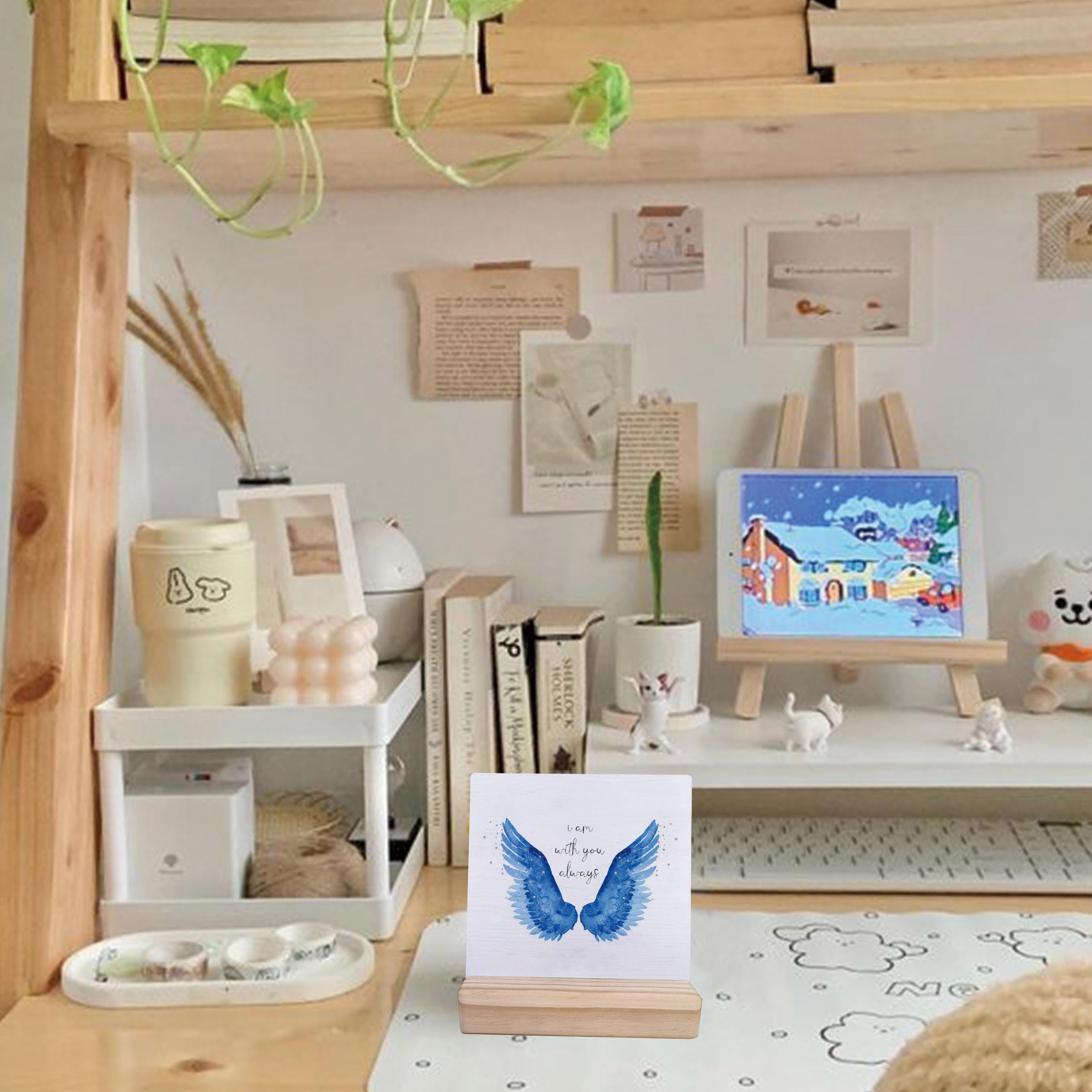 Snapklik.com : Angel Wing Funeral Decor Wodden Sign Plaque, Memorial ...