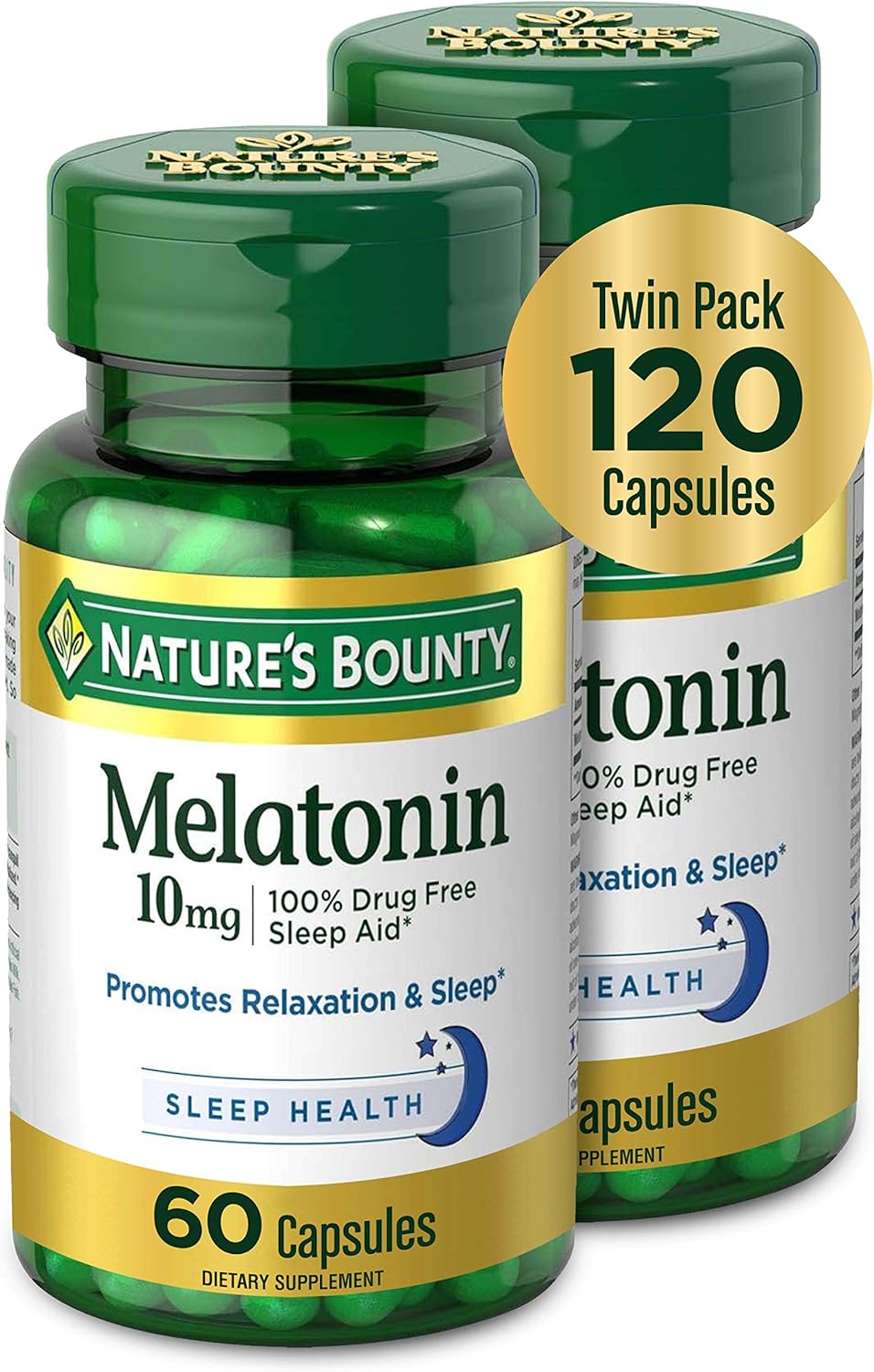 Amazon.com: Melatonin by Nature's Bounty, 100% Drug Free Sleep Aid ...
