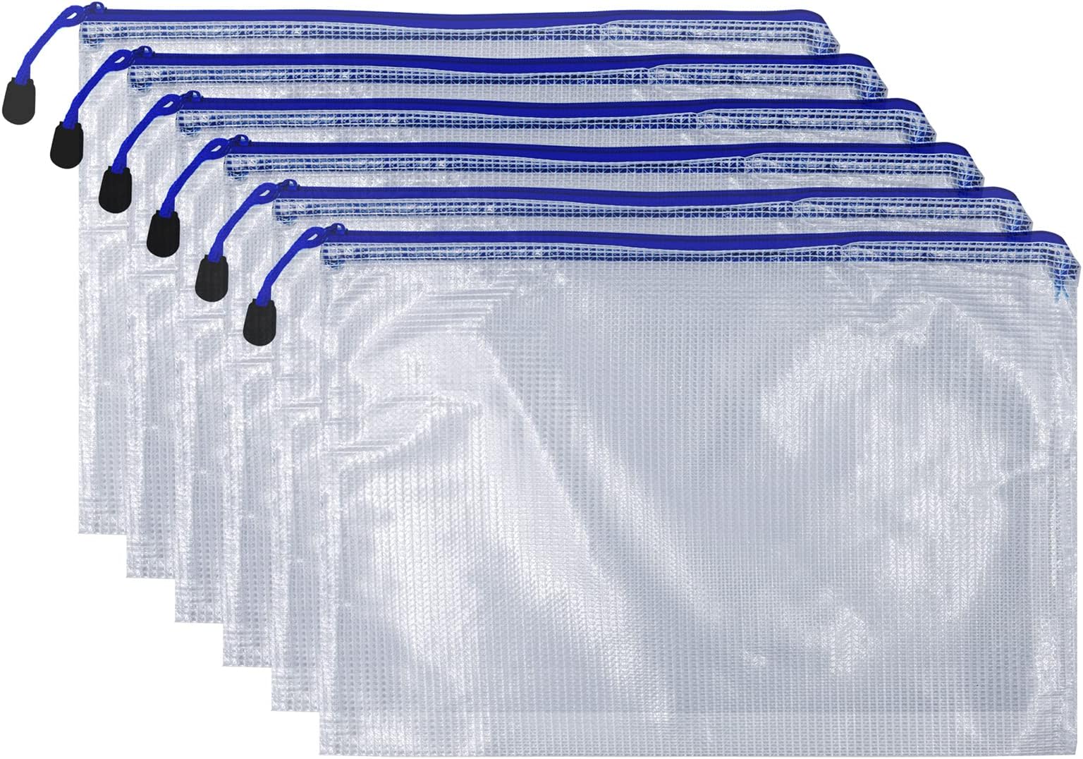 5 Pcs Plastic Wallets A5 File Folder Document Zipper Bags A5 Zip Bag ...