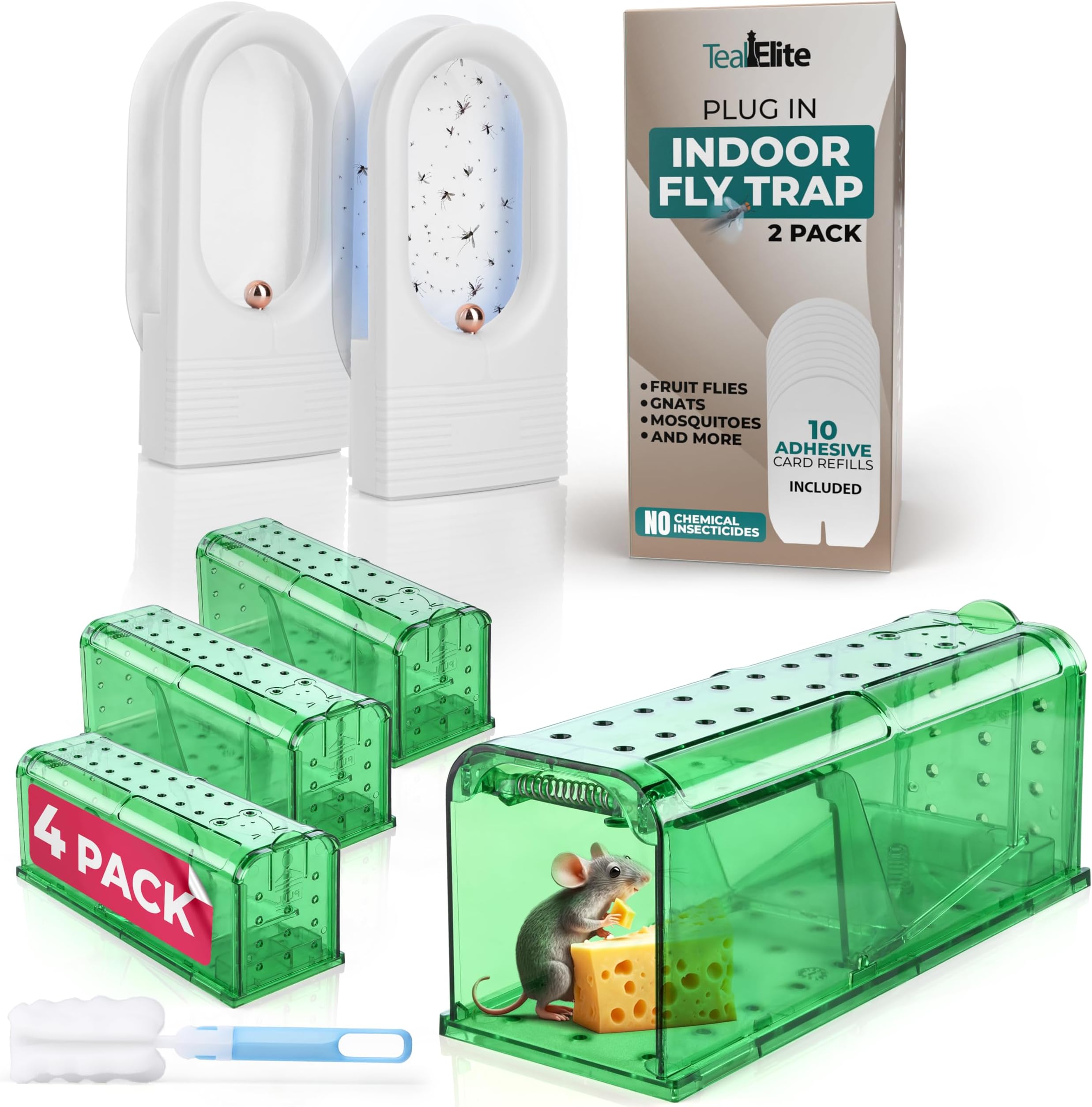 Amazon.com : 4 Pack Mouse Trap + 2 Pack Fly Trap Bundle : Patio, Lawn ...