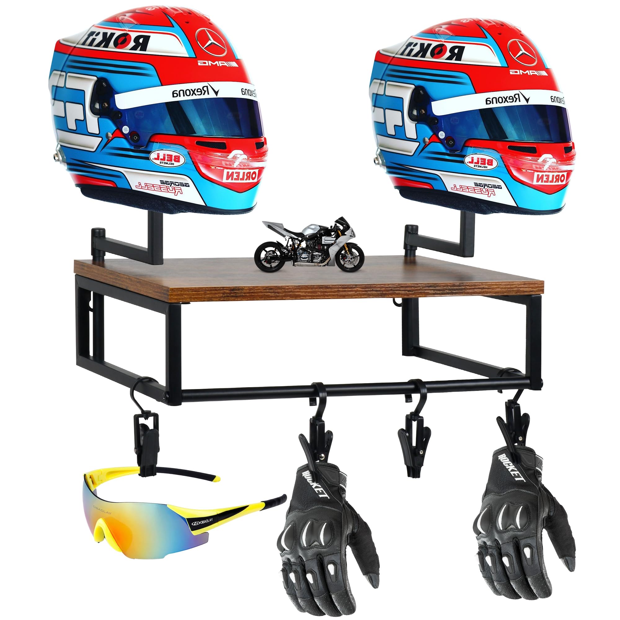 Snapklik.com : Alyoen Helmet Holder Wall Mount Motorcycle Helmet ...