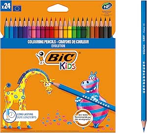 Bic Kids Evolution ECOlutions Colouring Pencils, Intensely Pigmented and Easy to Sharpen ...