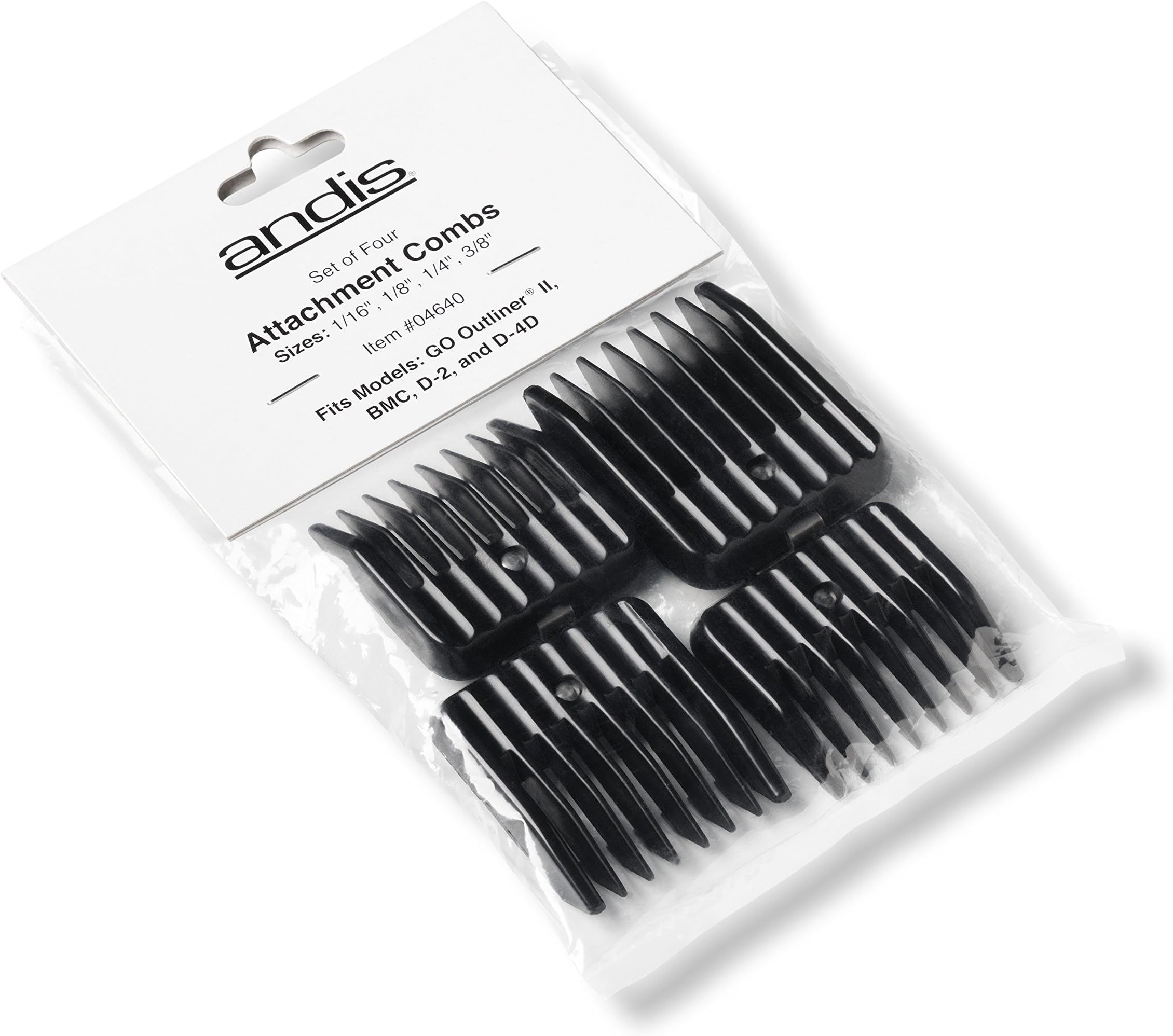 Amazon.com: Andis Snap-on Blade Attachment Combs 4-comb Set, 1 count ...