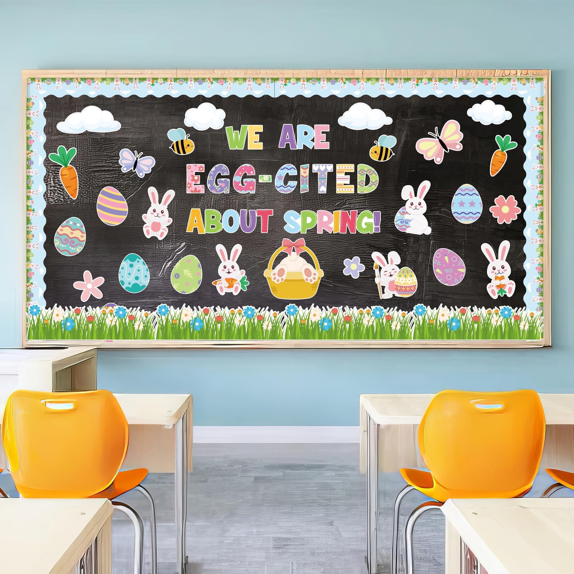 Snapklik.com : Easter Egg Bulletin Board Cutouts - 147Pcs Spring Easter ...