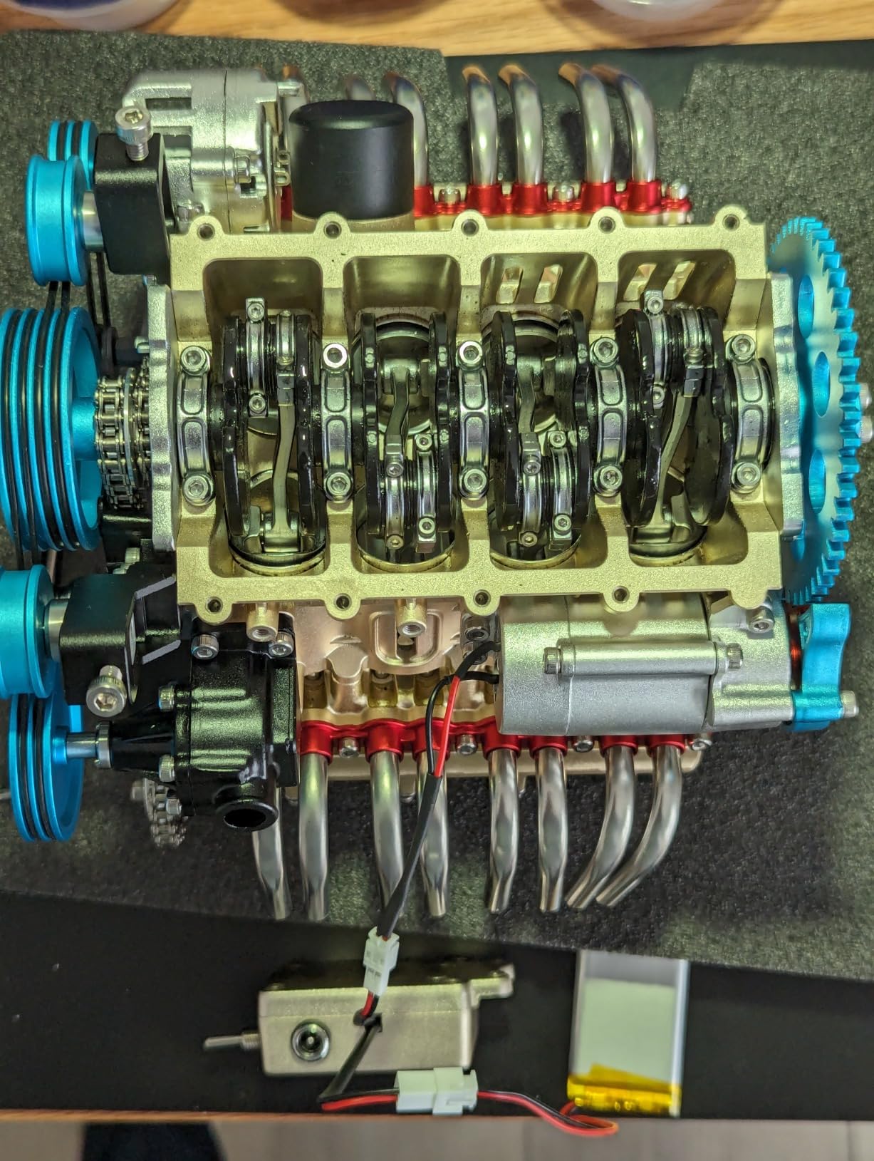 $25/mo - Finance TECHING Mini v8 Engine Model kit That Runs Mechanical ...