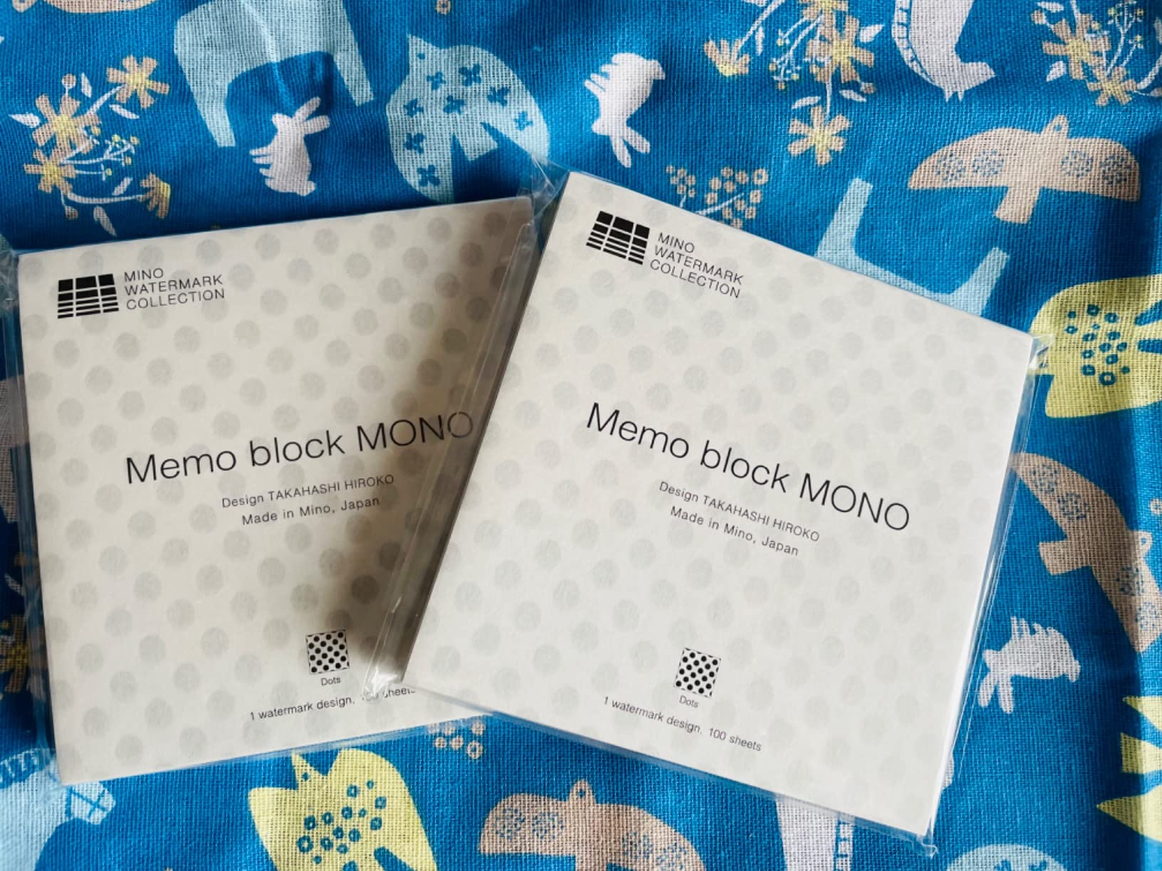 Amazon.co.jp: Memo block メモブロック MONO 透かし和紙【Dots】美濃和紙 : 文房具・オフィス用品
