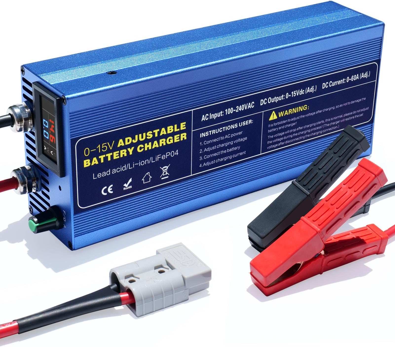 Amazon.com: Capacity.Li C60A High Power Smart Lifepo4 Battery Charger ...