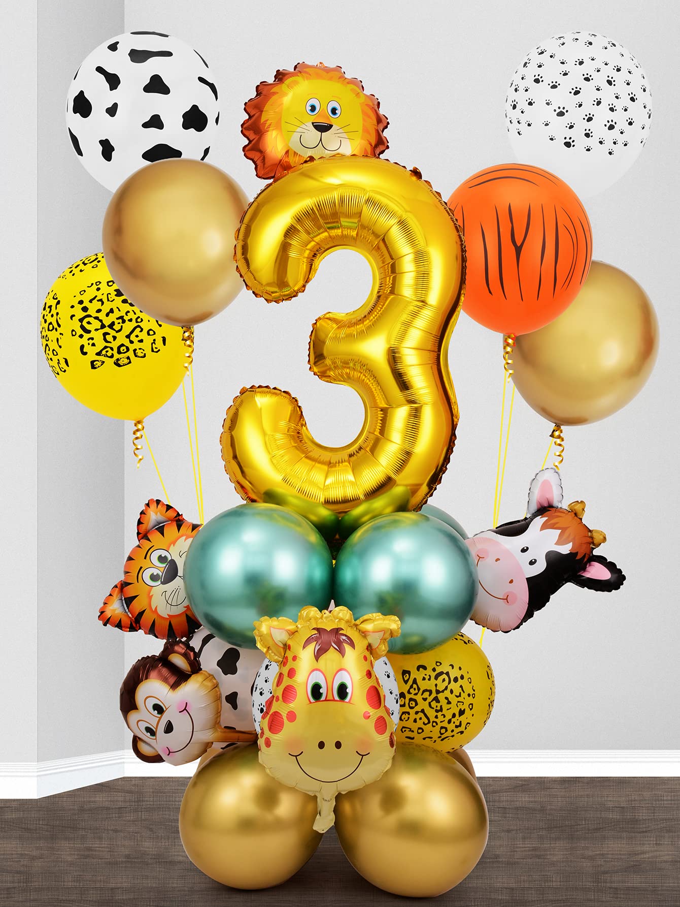Buy Safari Jungle Theme Birthday Decorations 26pcs Balloon Stand ...