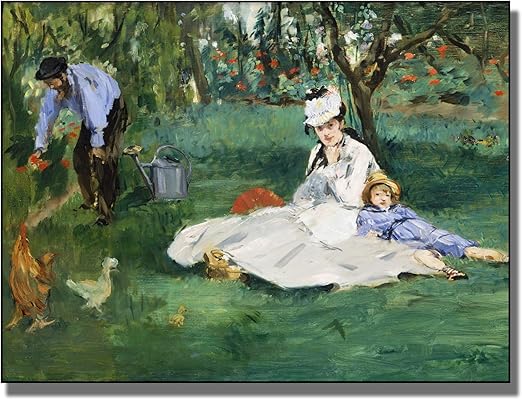 Amazon.com: Yomcut Edouard Manet Poster - The Monet Family In Their ...