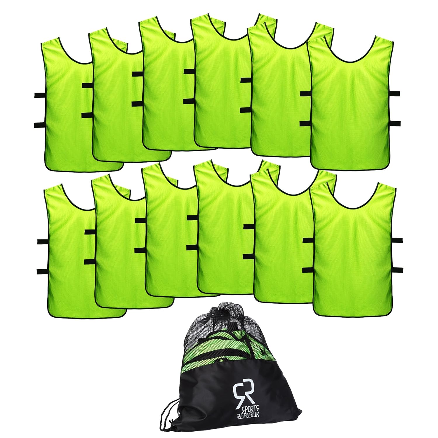 SportsRepublik Pinnies Scrimmage Vests for Kids, Youth and Adults (12 ...