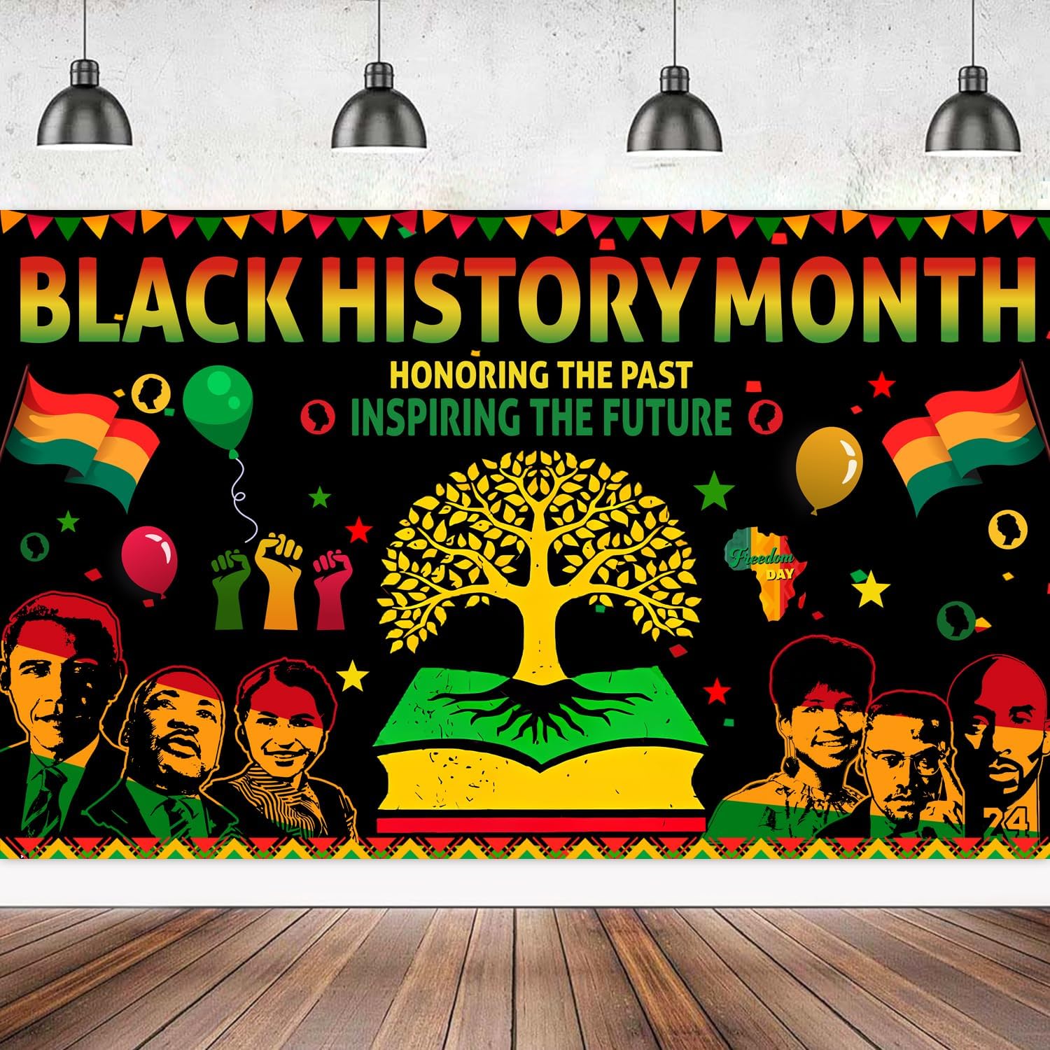 Amazon.com : Black History Month Backdrop Black History Month Bulletin ...