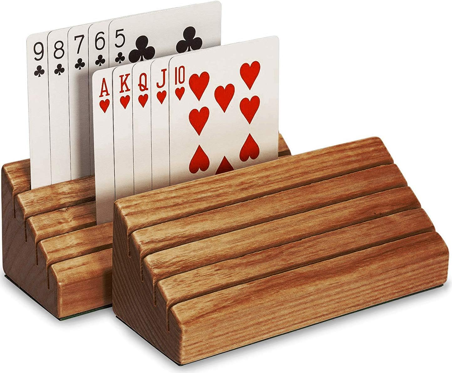 Amazon.com: SKAVIJ Wooden Handmade Rack Playing Card Holder Decorative ...