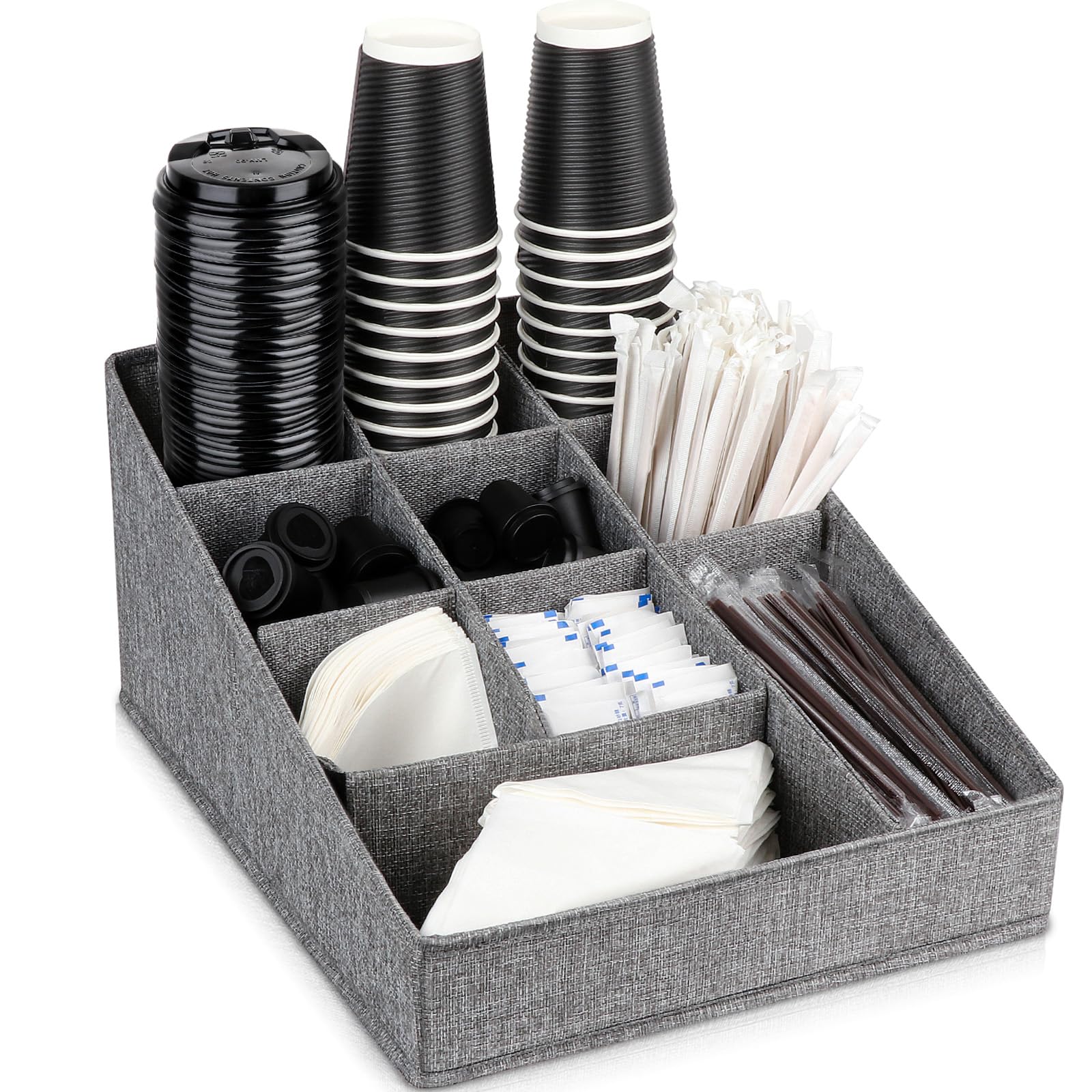 Amazon.com: Coffee Station Organizer for Counter, Fabric Coffee Pods ...
