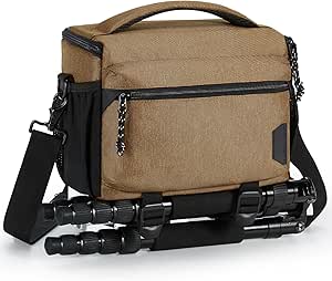 Amazon.com : BAGSMART Small Camera Bag for Photographers, Compact ...