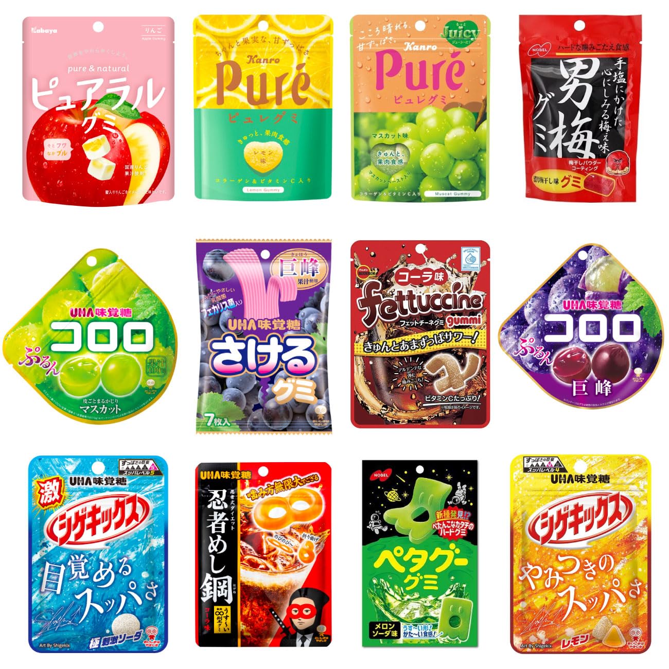 Amazon.com : OTSUMAMI TOKYO Japanese Gummy Candies 12 pcs Set, 26oz ...