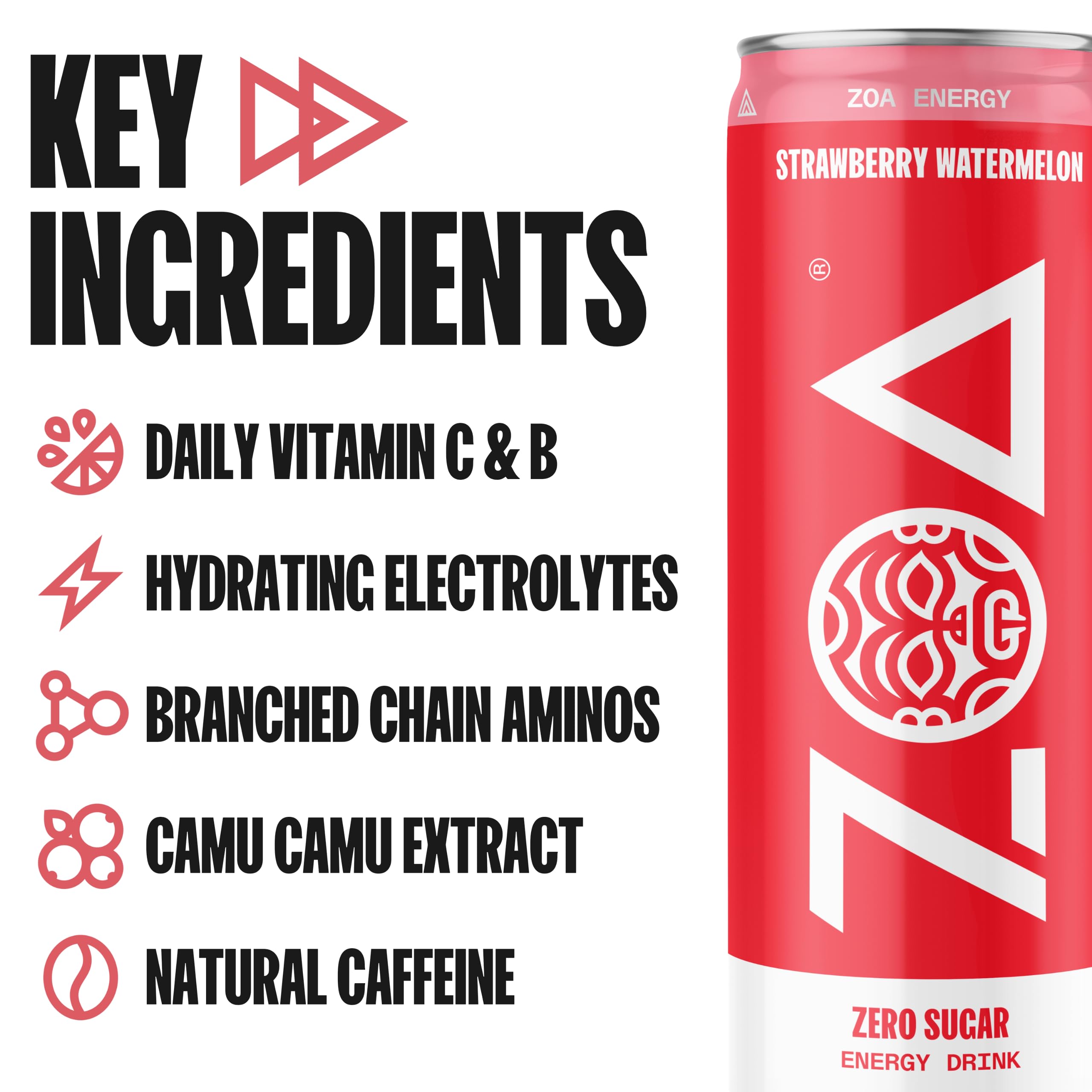 Snapklik.com : ZOA Zero Sugar Energy Drink Variety Pack, Clean Sugar ...