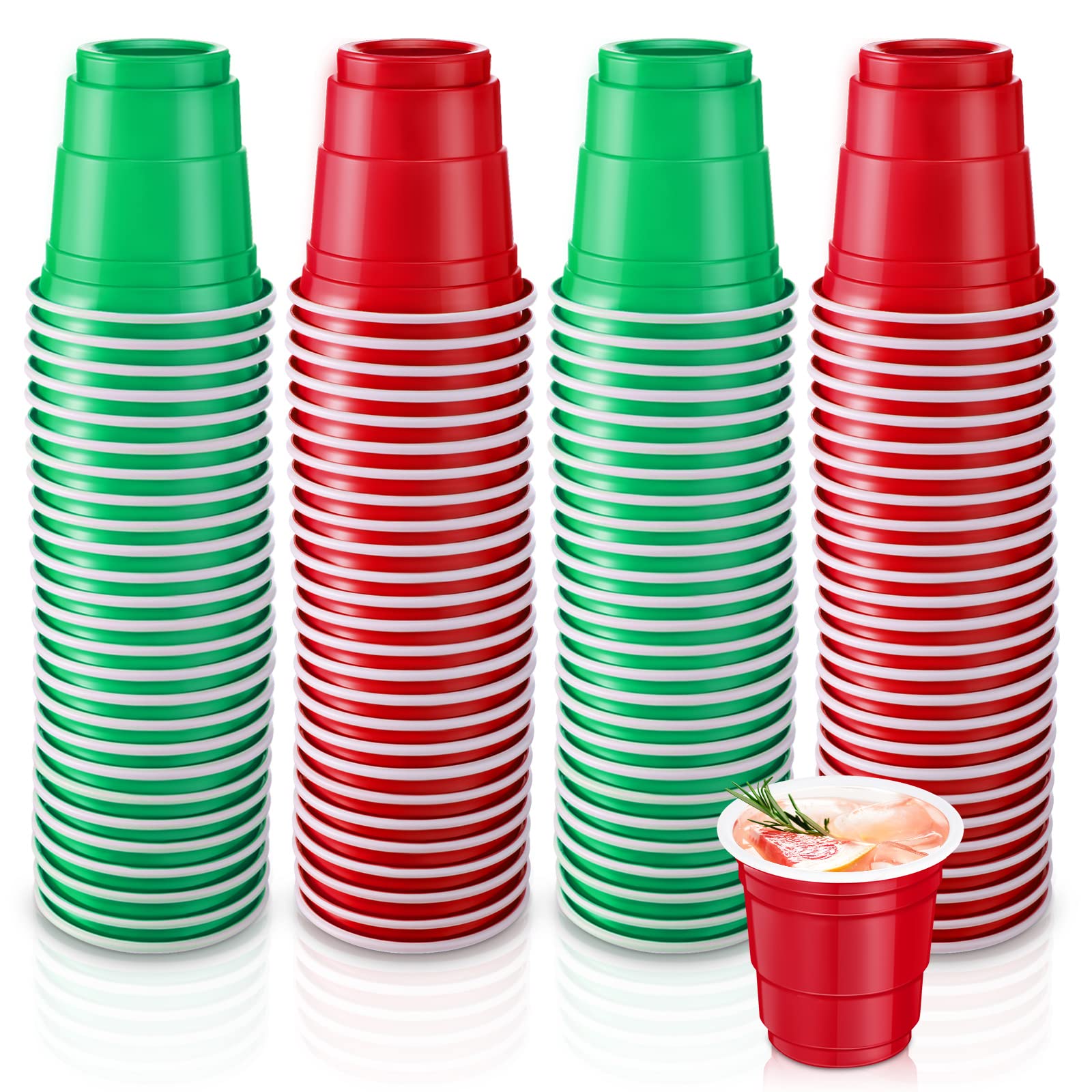 Snapklik.com : Roshtia 100 Pack 2oz Valentines Day Plastic Shot Cups ...