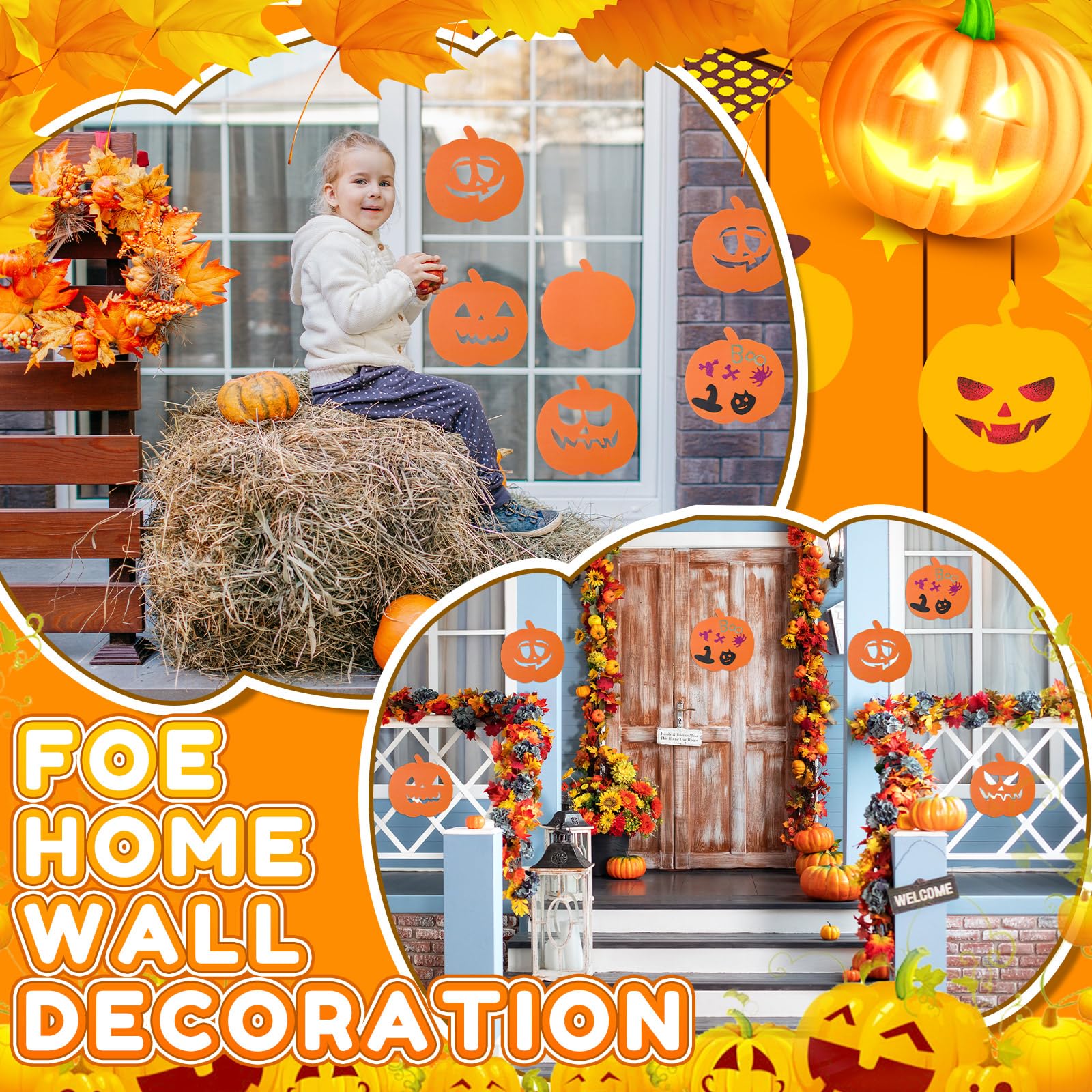 Halloween Bulletin Board Decorations 48Pcs Pumpkin Cutouts - 9.5x7.5 ...