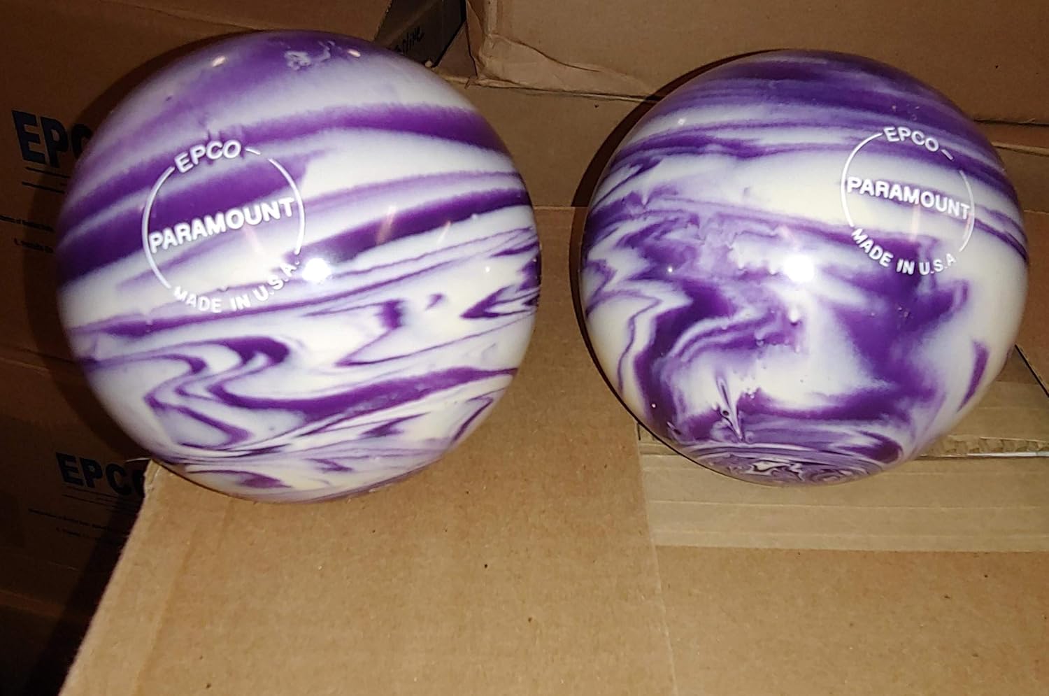 5 Pin/Duck Pin Bowling Balls (Pair of 2) Paramount Marbilized Violet ...