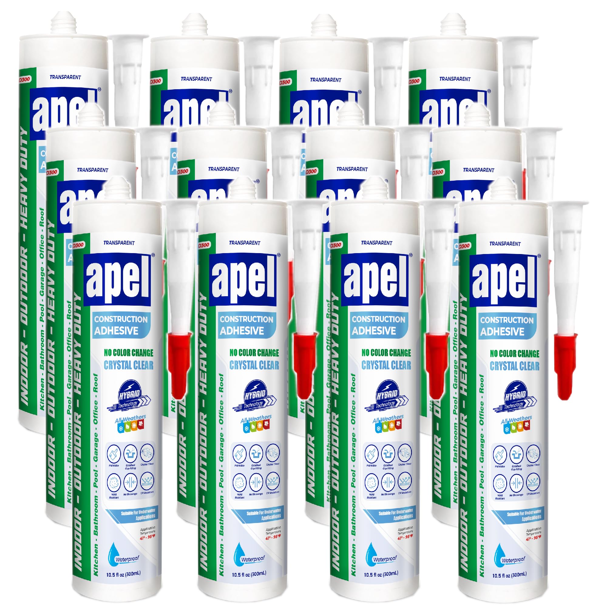 Apel Hd300 Construction Adhesive Hybrid Sealant Crystal Clear Concrete ...