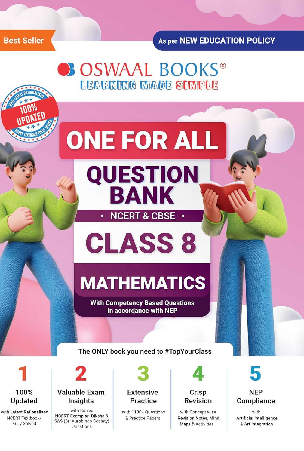 Amazon.com: Oswaal One For All Question Bank NCERT & CBSE, Class-8 ...