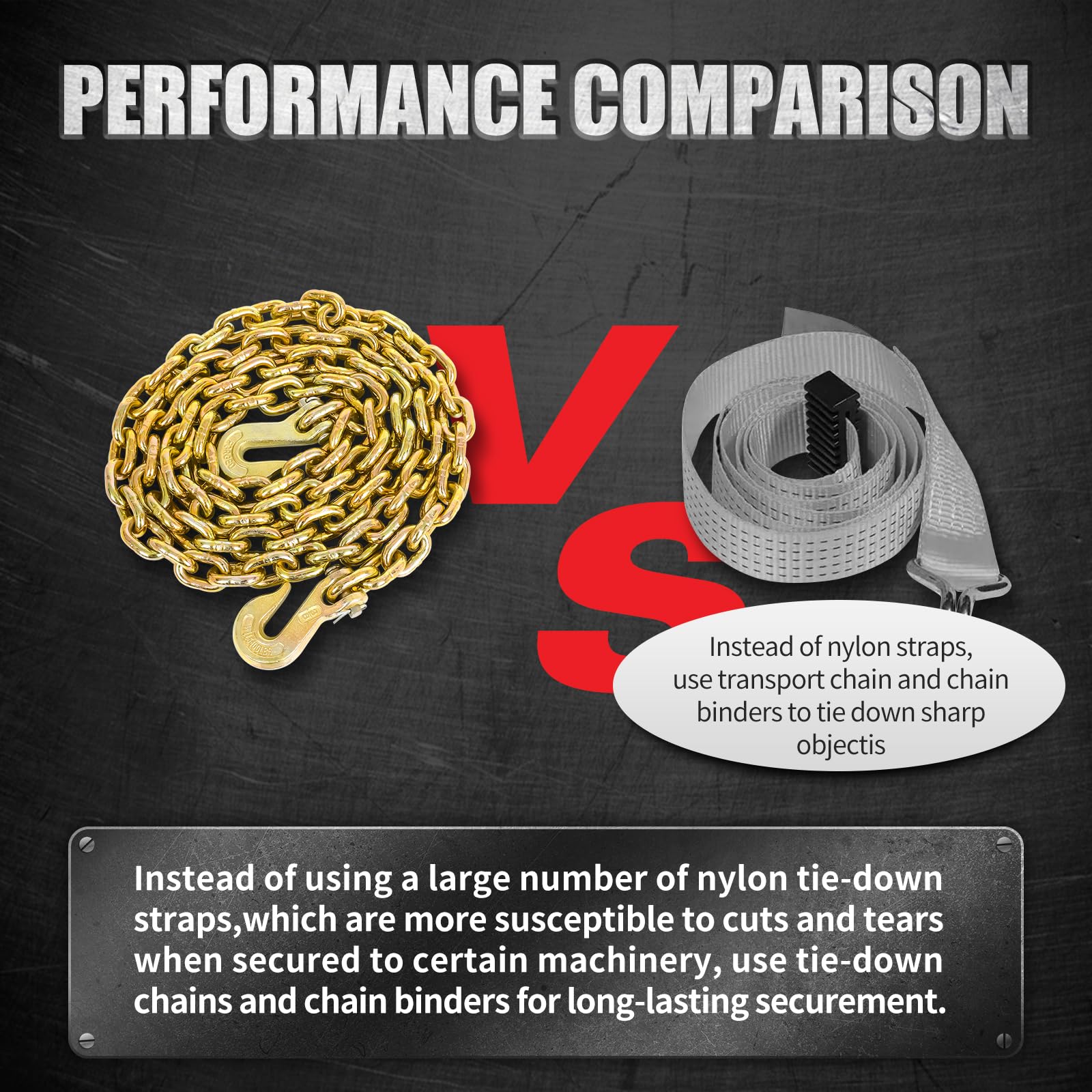 Snapklik.com : G80 Load Binder Chain,3/8"x10ft Tow Chain