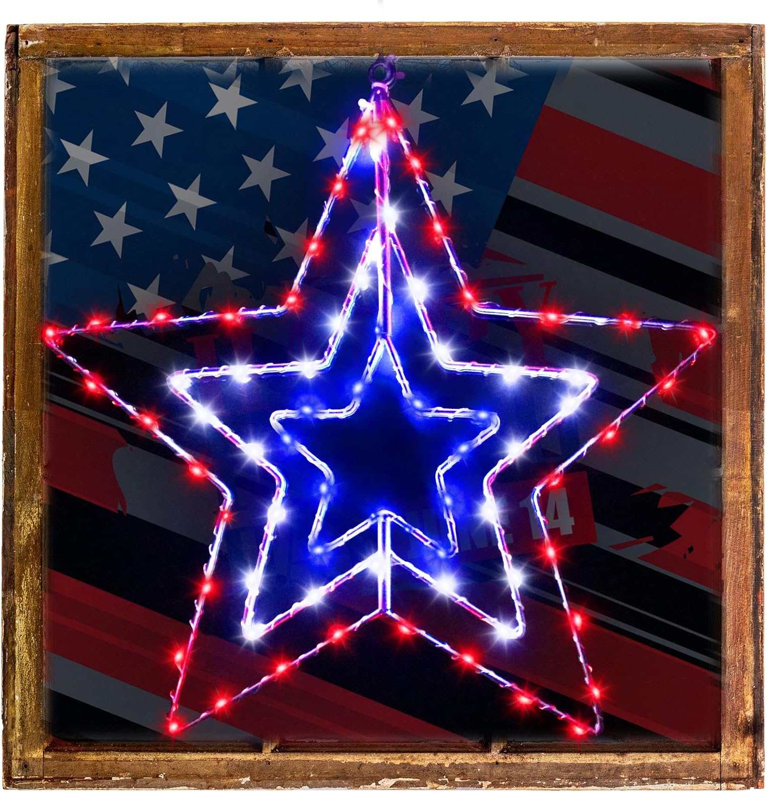 Amazon.com: Impact Innovations Patriotic Shimmer Lighted Window ...