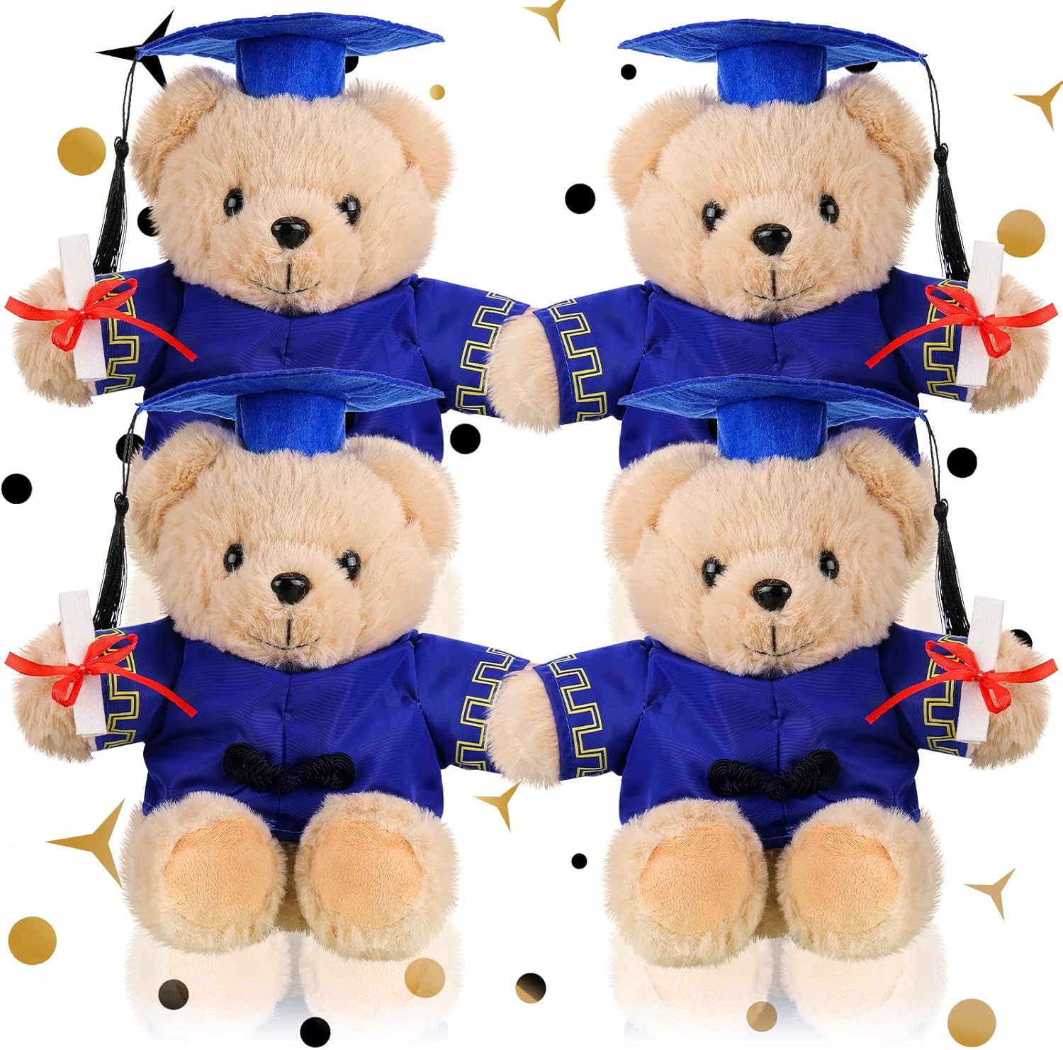 Amazon.com: Hiboom 4 Pcs Class of 2023 Graduation Bear with Graduation ...