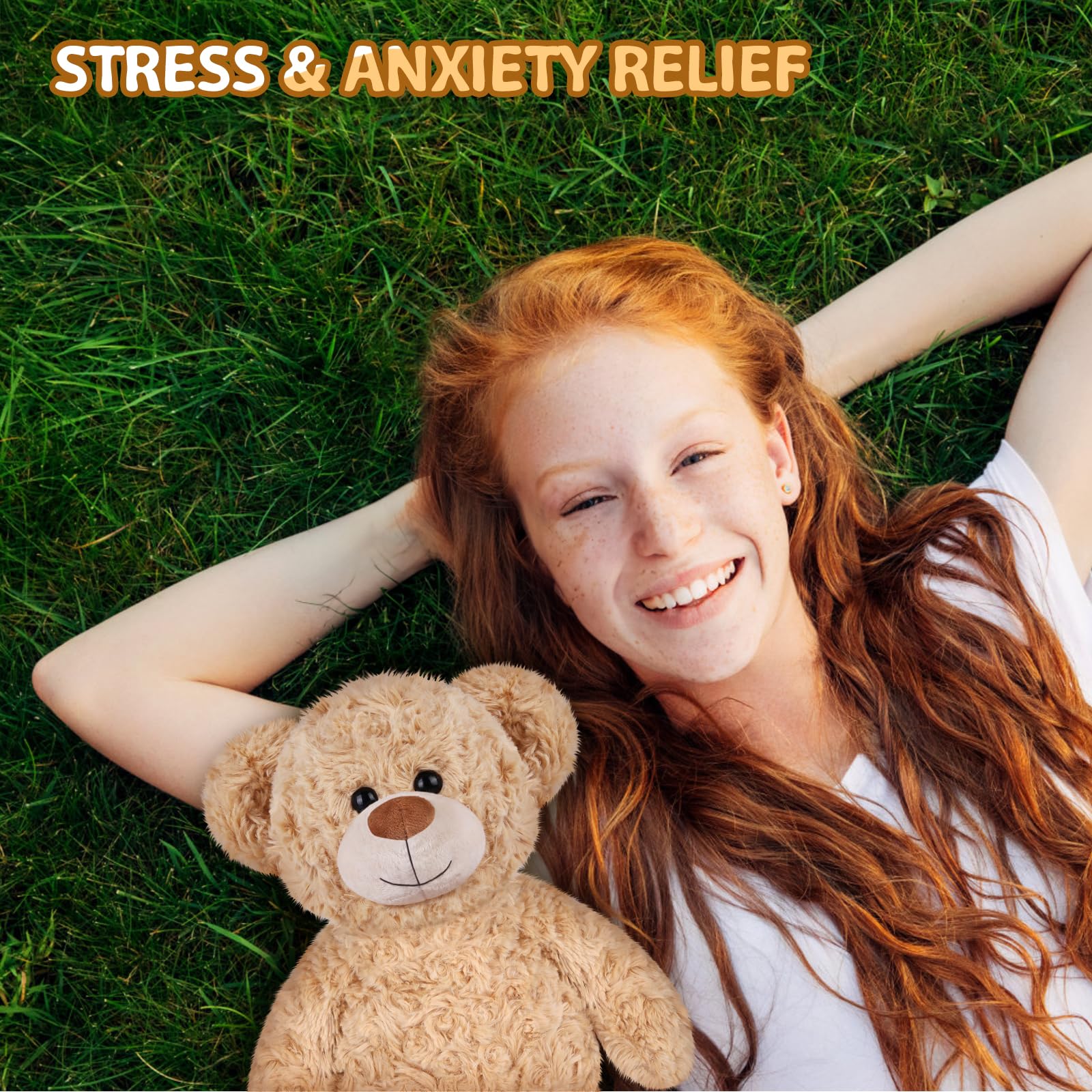 Suzzipals Teddy Bear Stuffed Animals, Microwavable Stuffed Animal ...