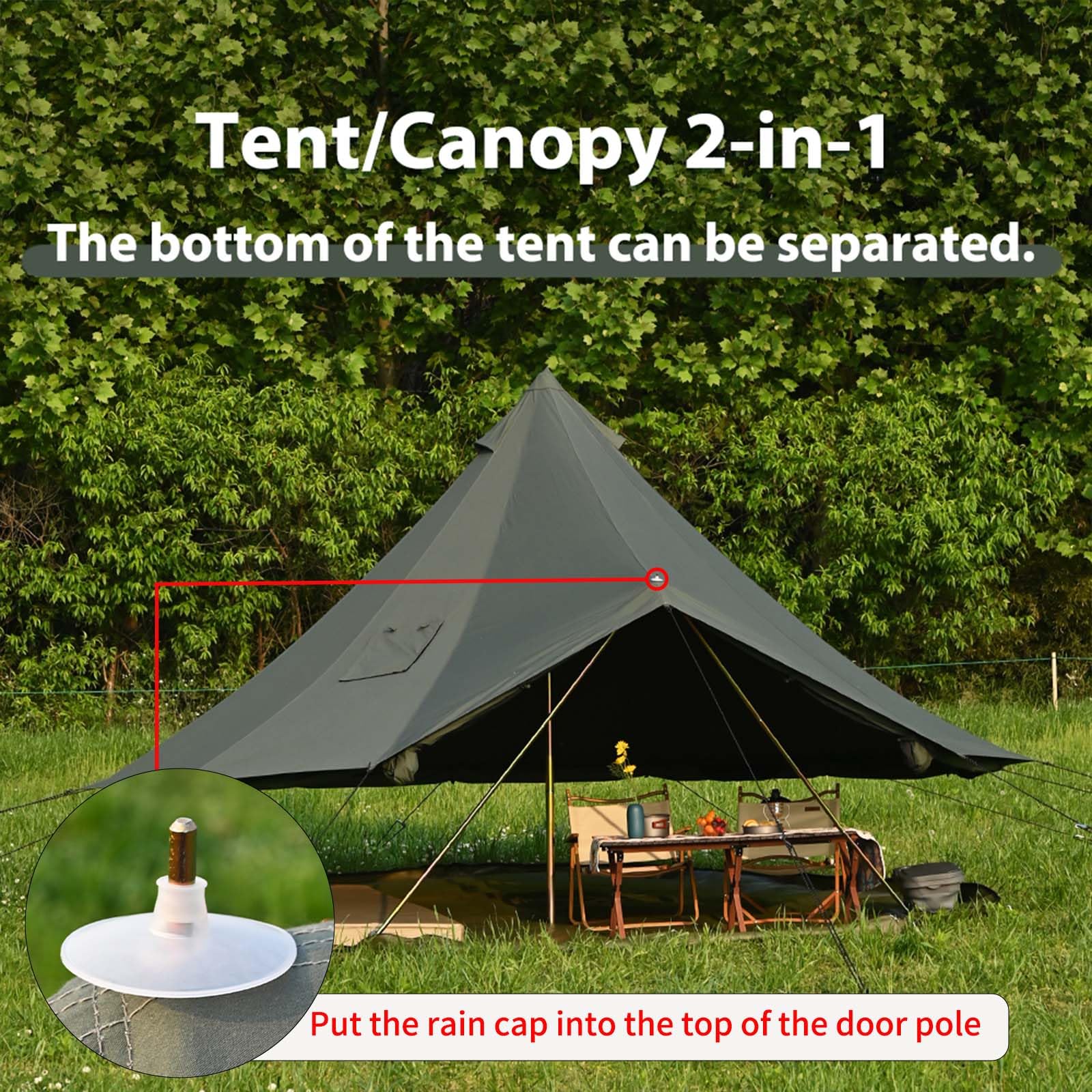 Snapklik.com : WaldZimmer Canvas Bell Tent 16.4ft Green